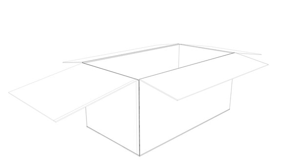 Cardboard box adjustable 3D model - TurboSquid 1669867