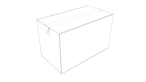 Cardboard box adjustable 3D model - TurboSquid 1669867