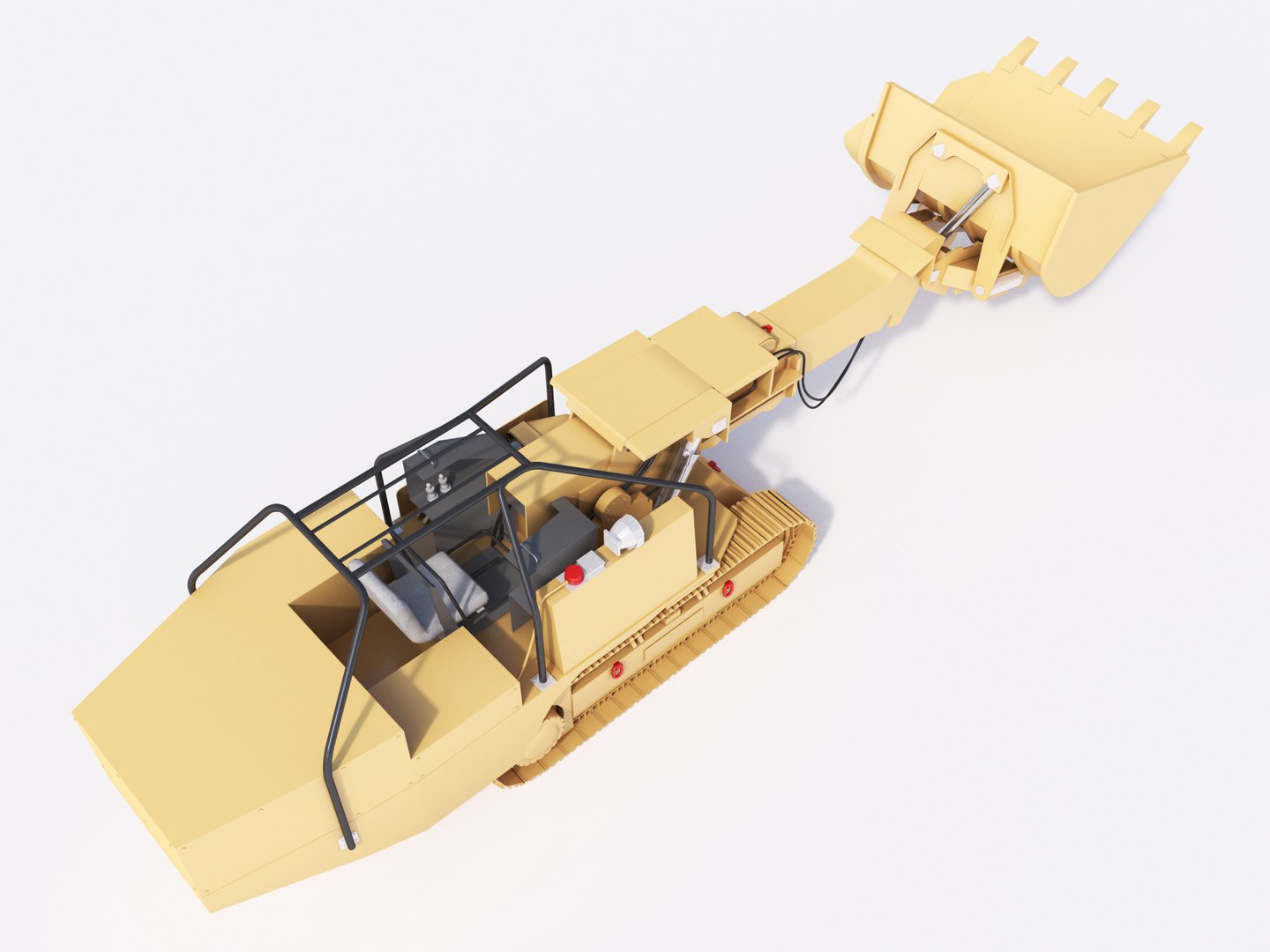 3d Loader Mining Excavator Model