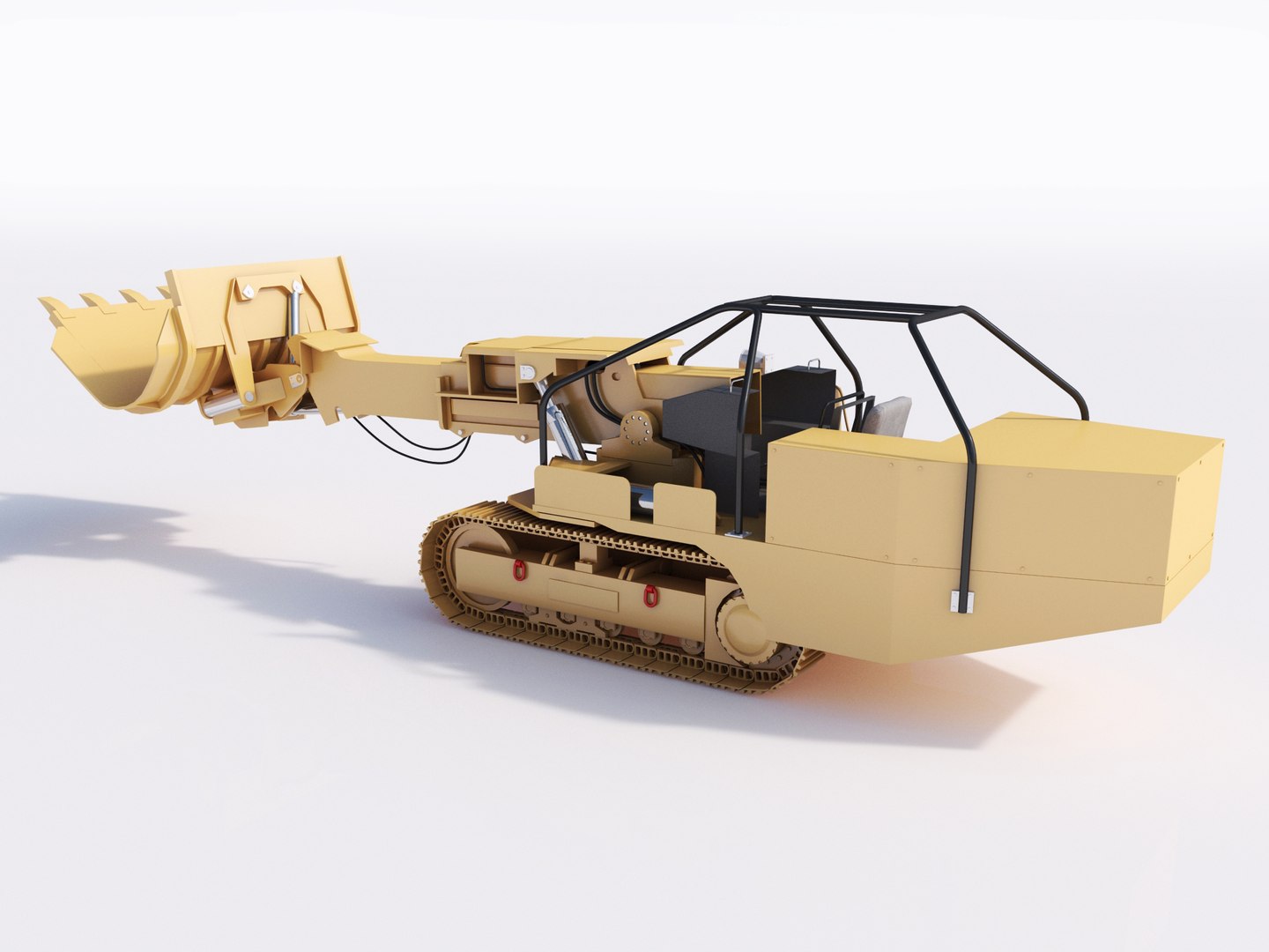 3d Loader Mining Excavator Model
