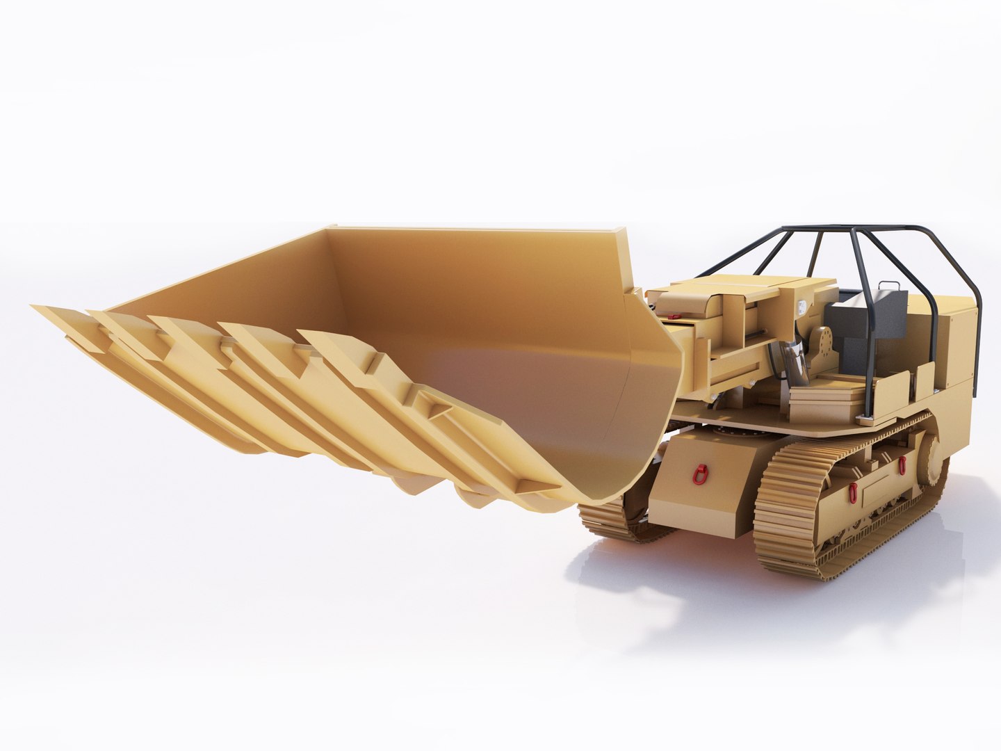 3d Loader Mining Excavator Model