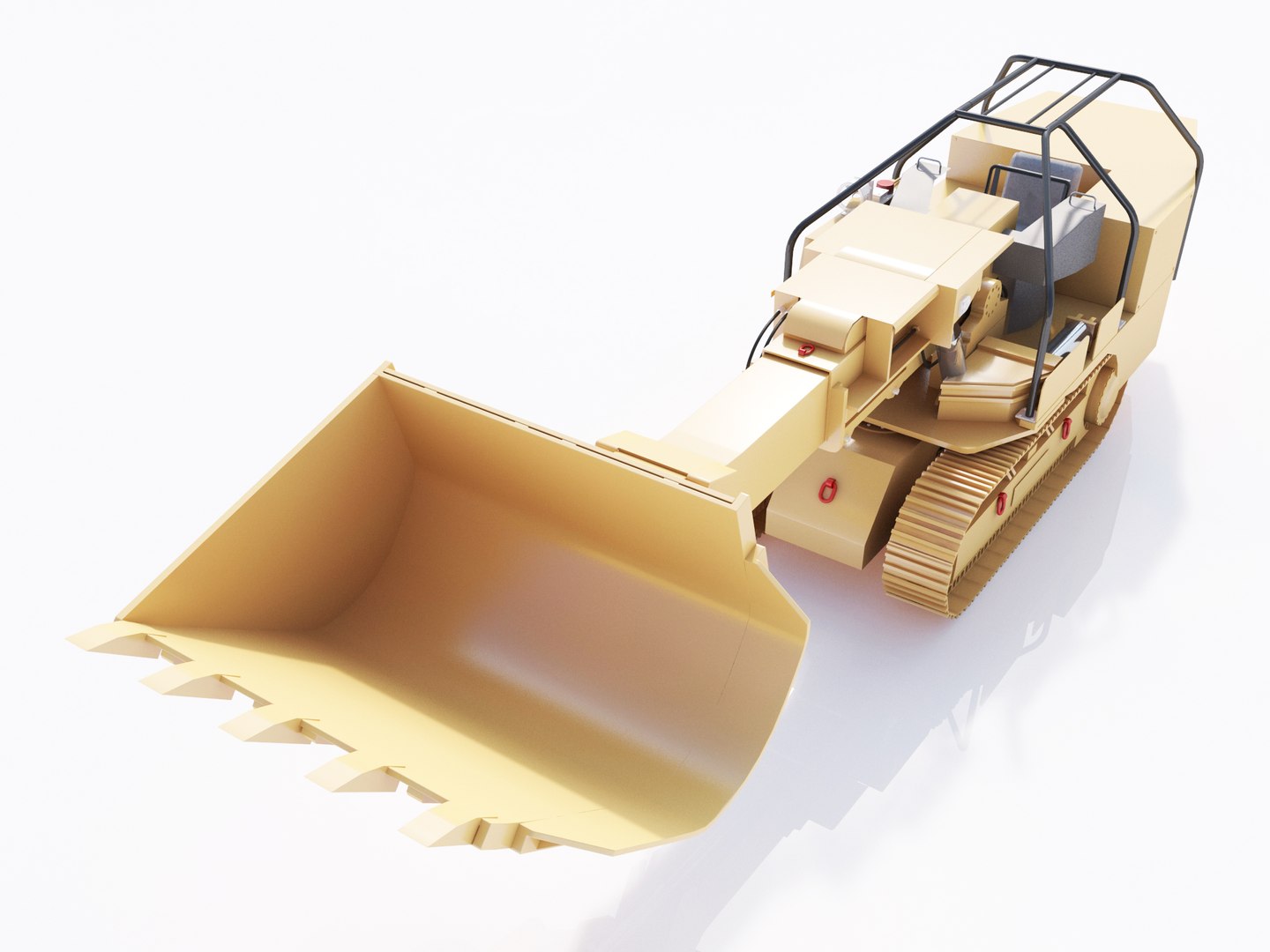 3d Loader Mining Excavator Model