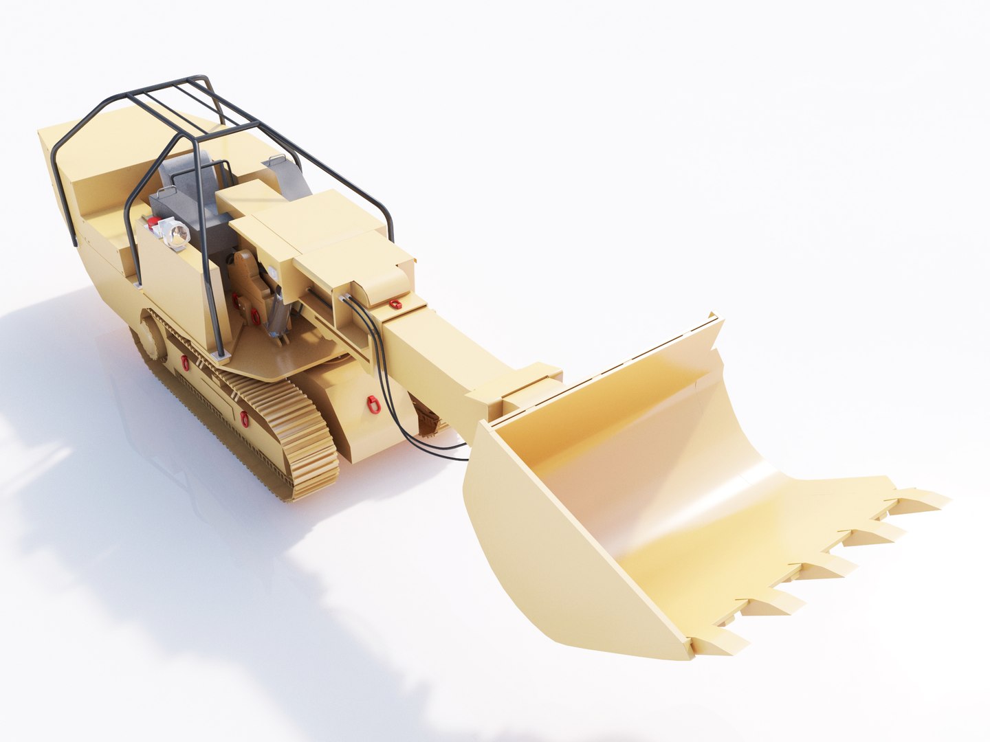 3d Loader Mining Excavator Model