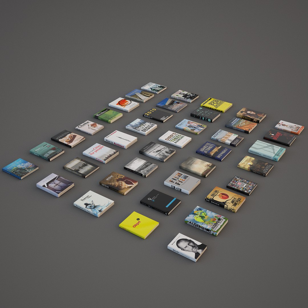 3d realistic books model