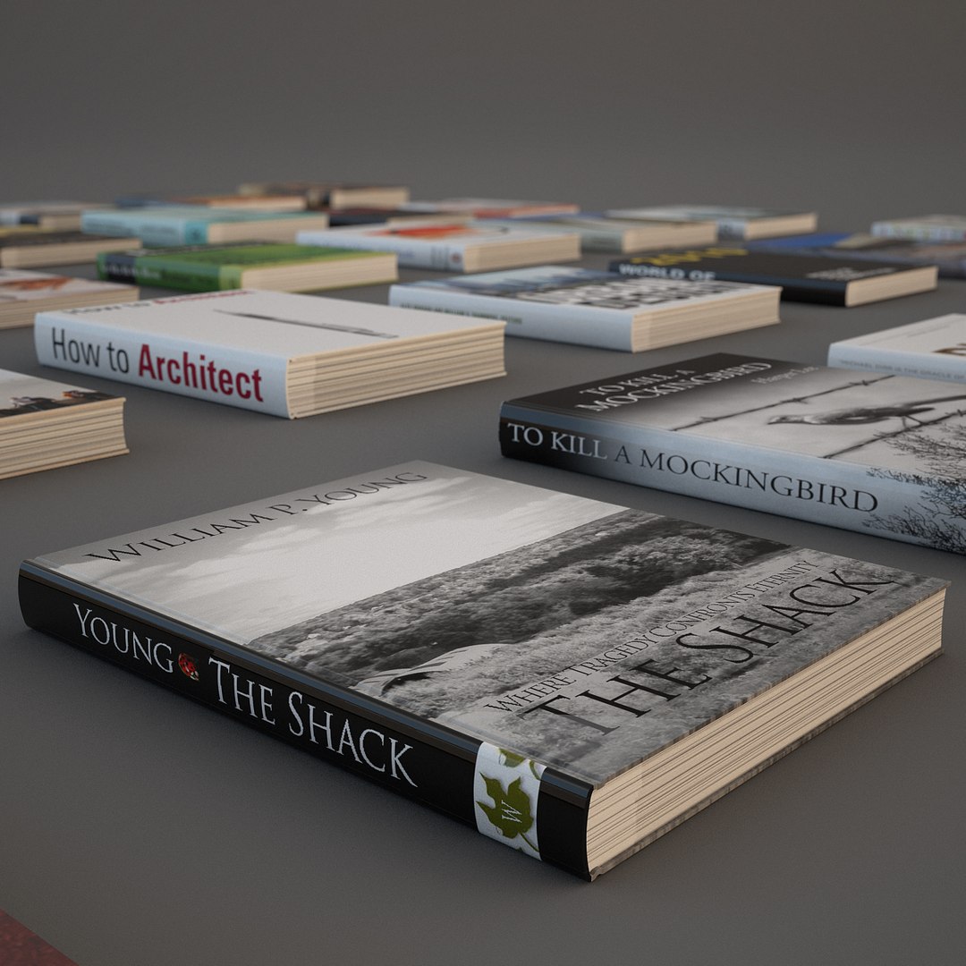 3d realistic books model