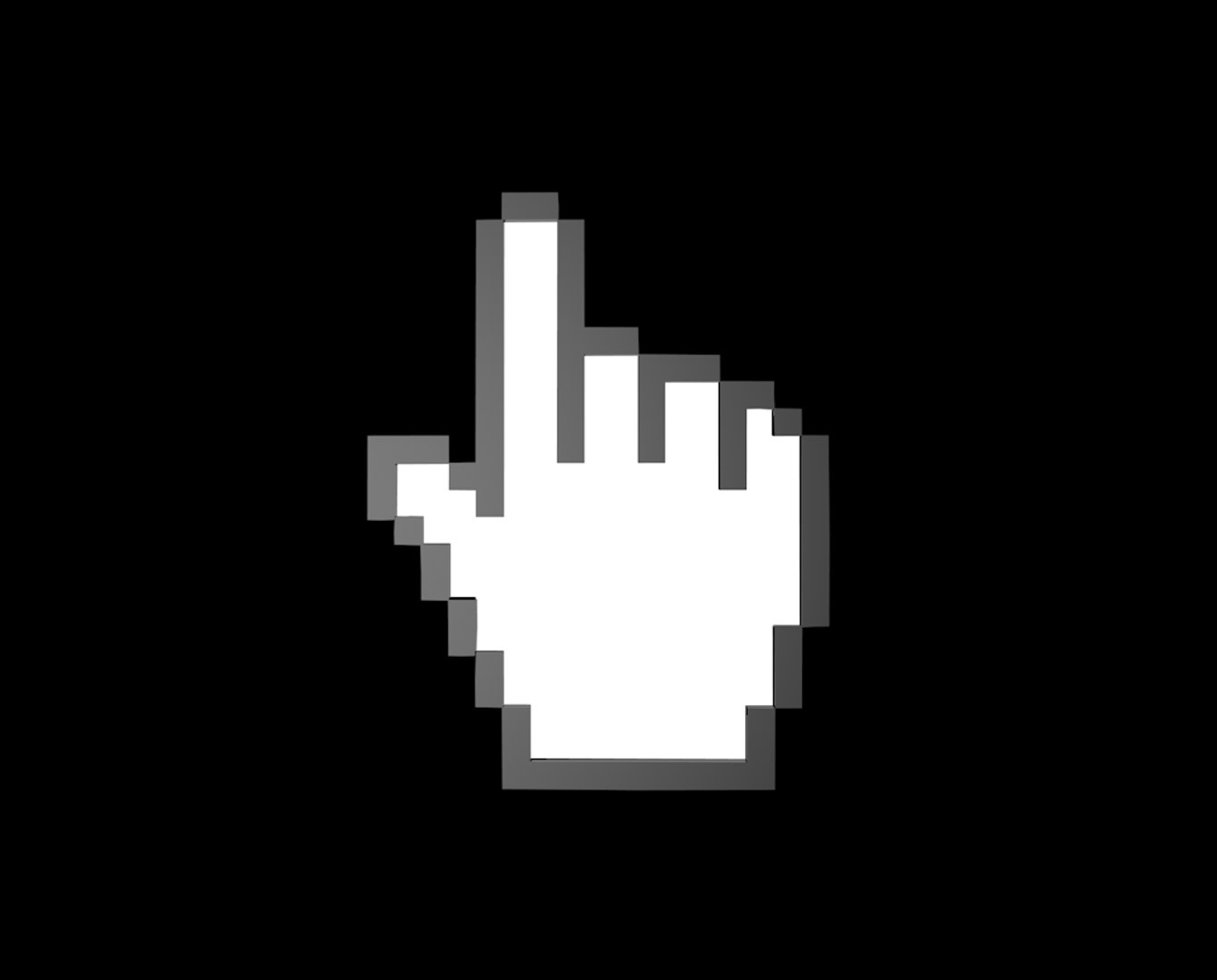 3d model mouse pointer icon
