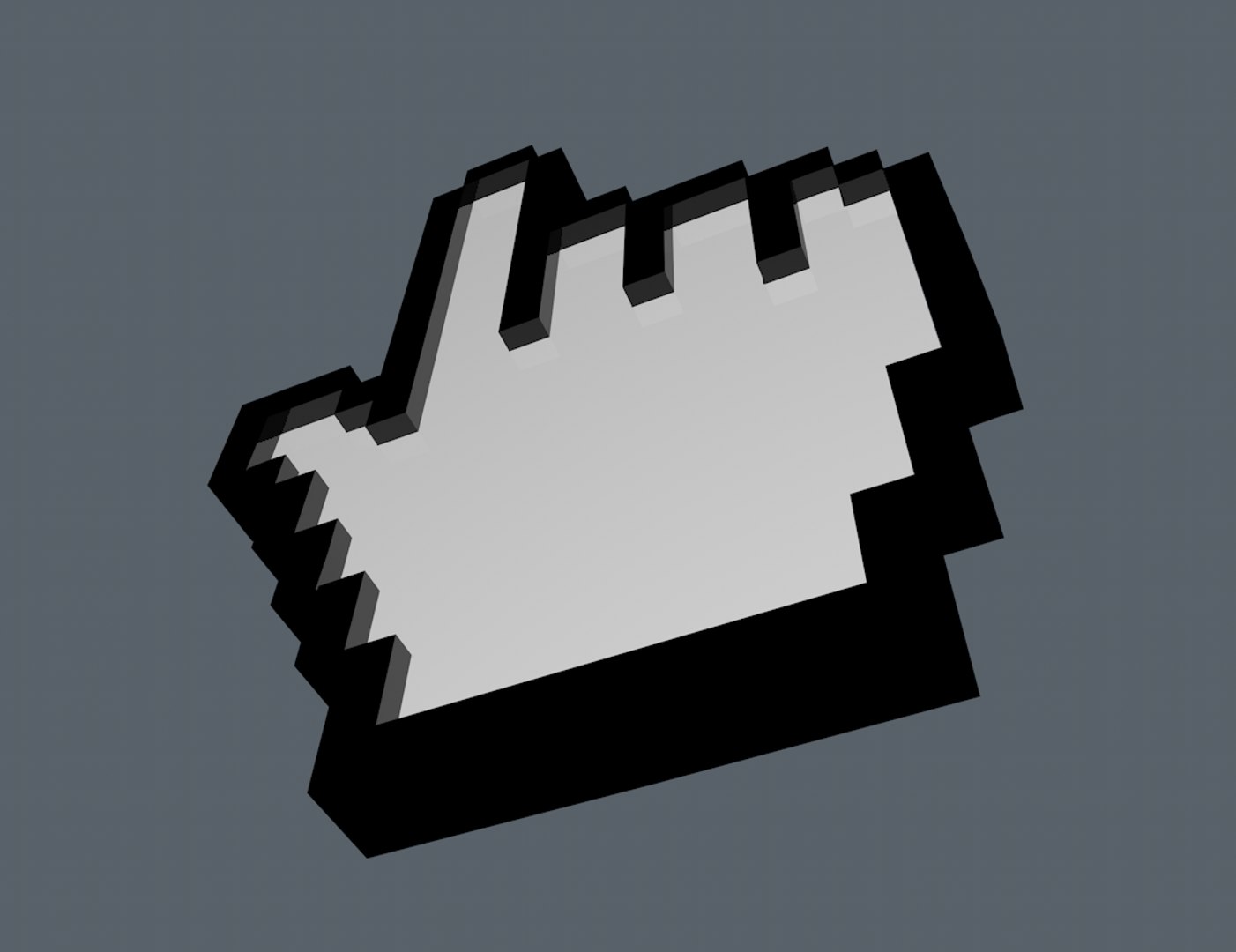 3d model mouse pointer icon