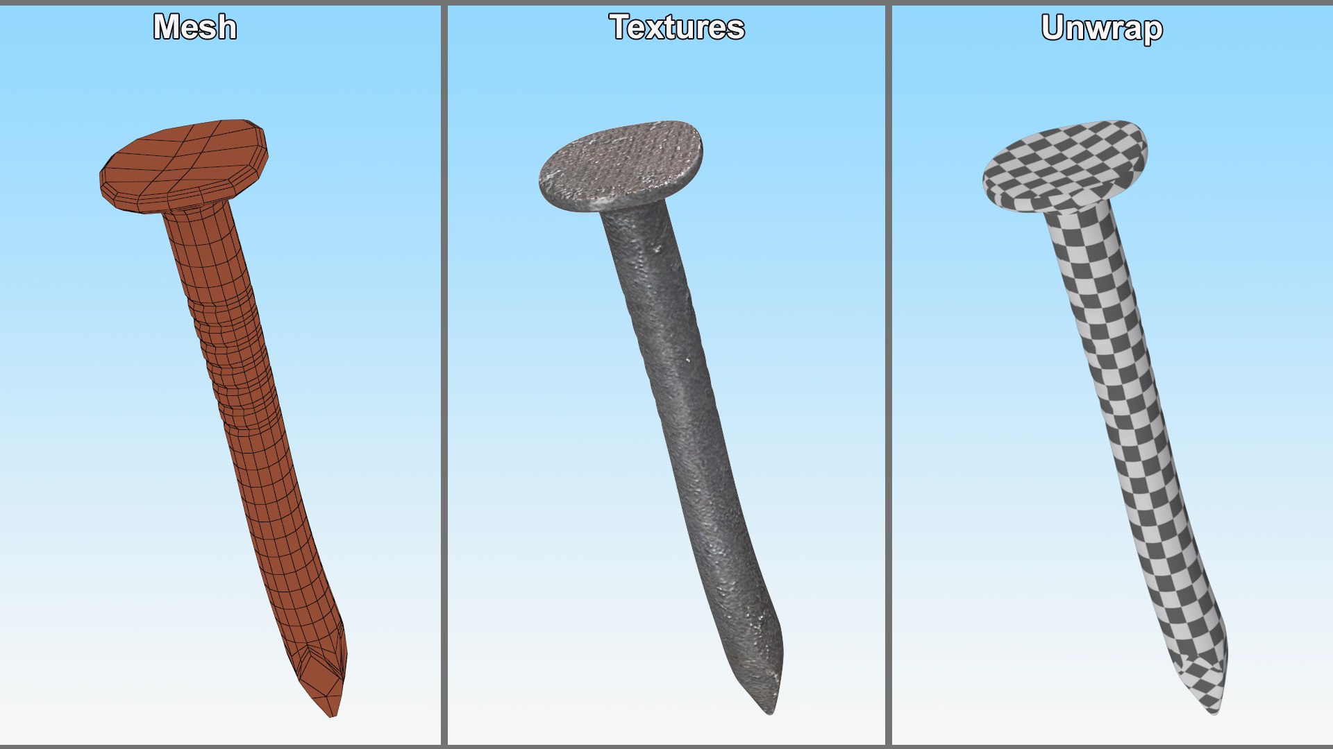 Connector Nails Old 3D Model - TurboSquid 2062981