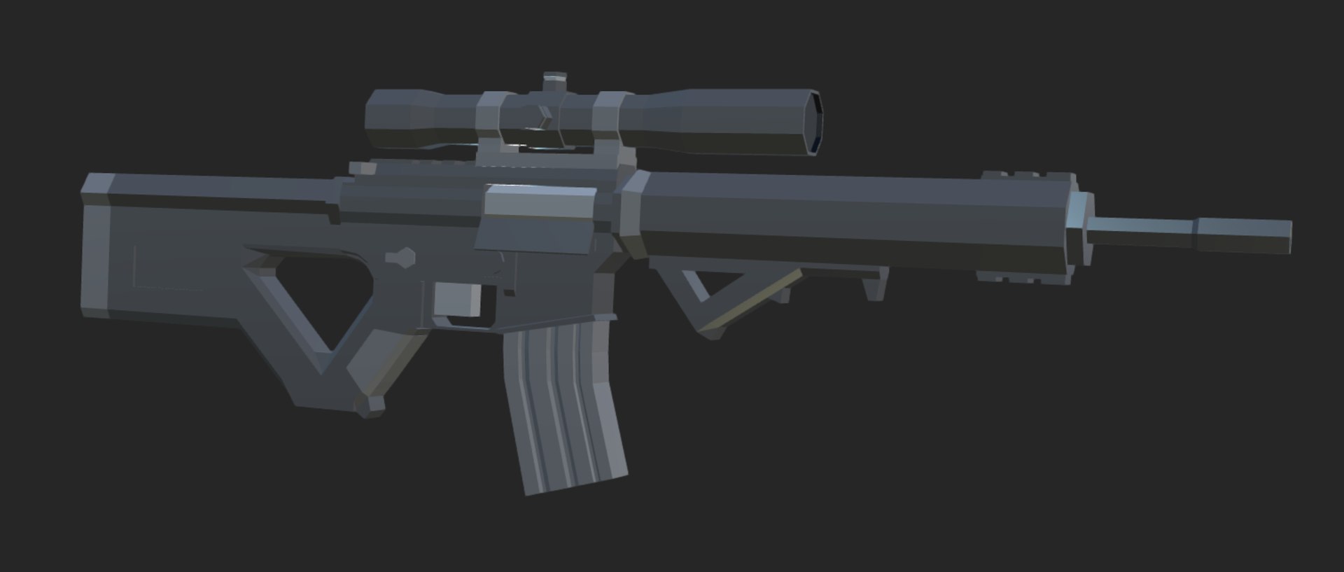 Low Poly M4 DMR Model - TurboSquid 2193024
