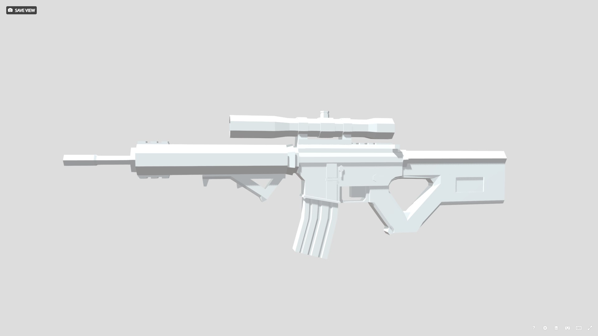 Low Poly M4 DMR Model - TurboSquid 2193024