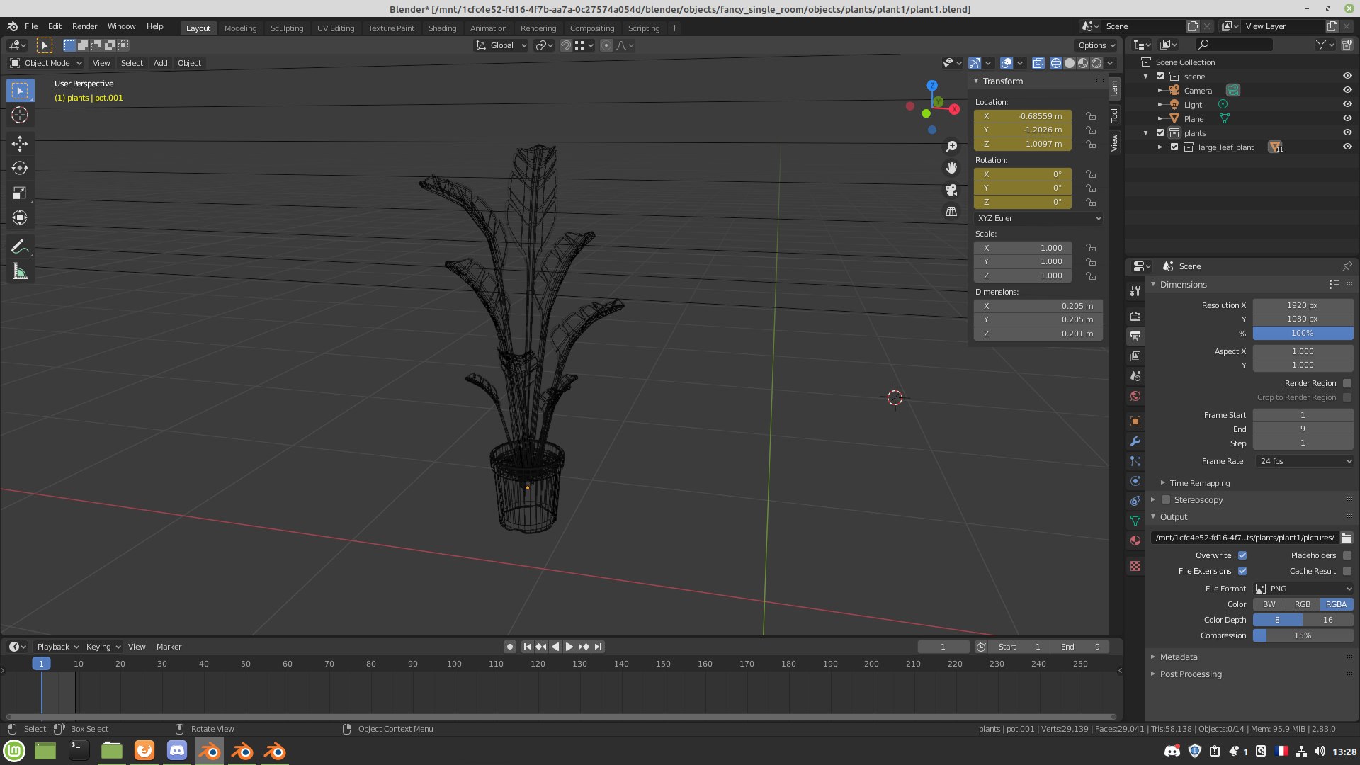 Large Leaf Plant 3D Model - TurboSquid 1826474