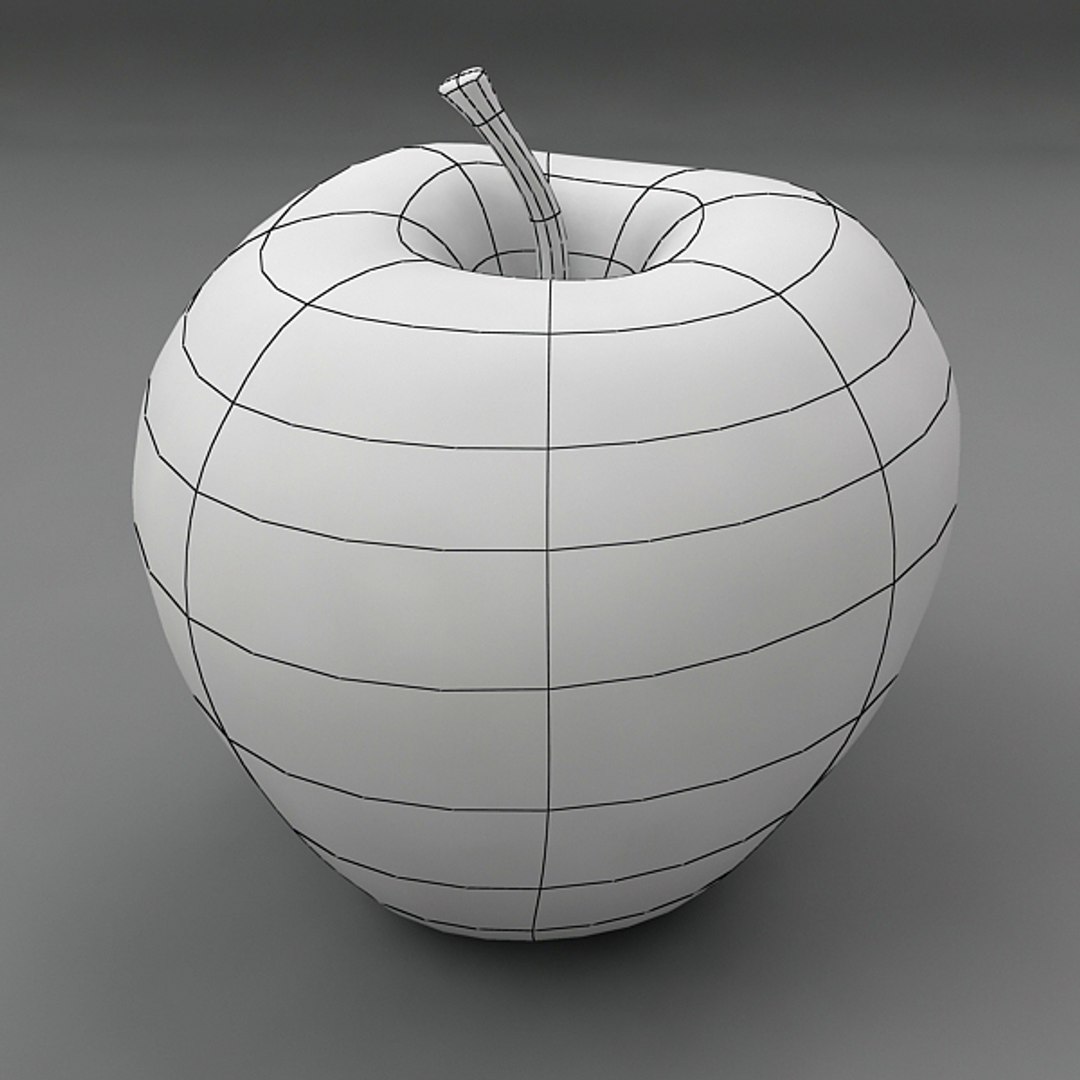 3d Model Of Fruit Apple