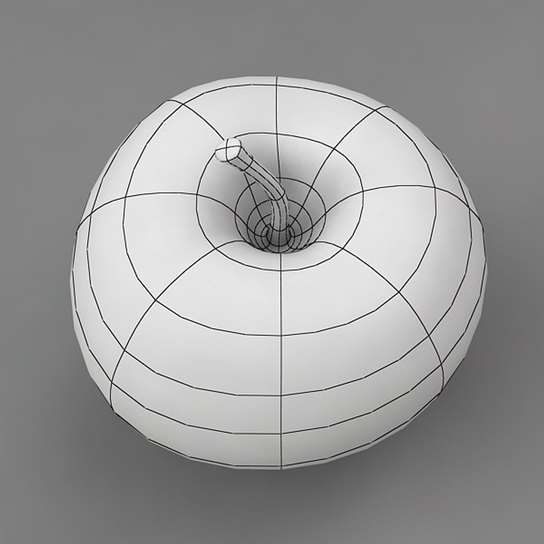 3d Model Of Fruit Apple