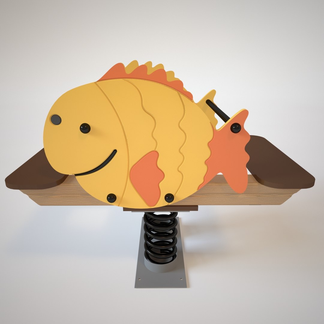 3D playground spring fish model - TurboSquid 1224665