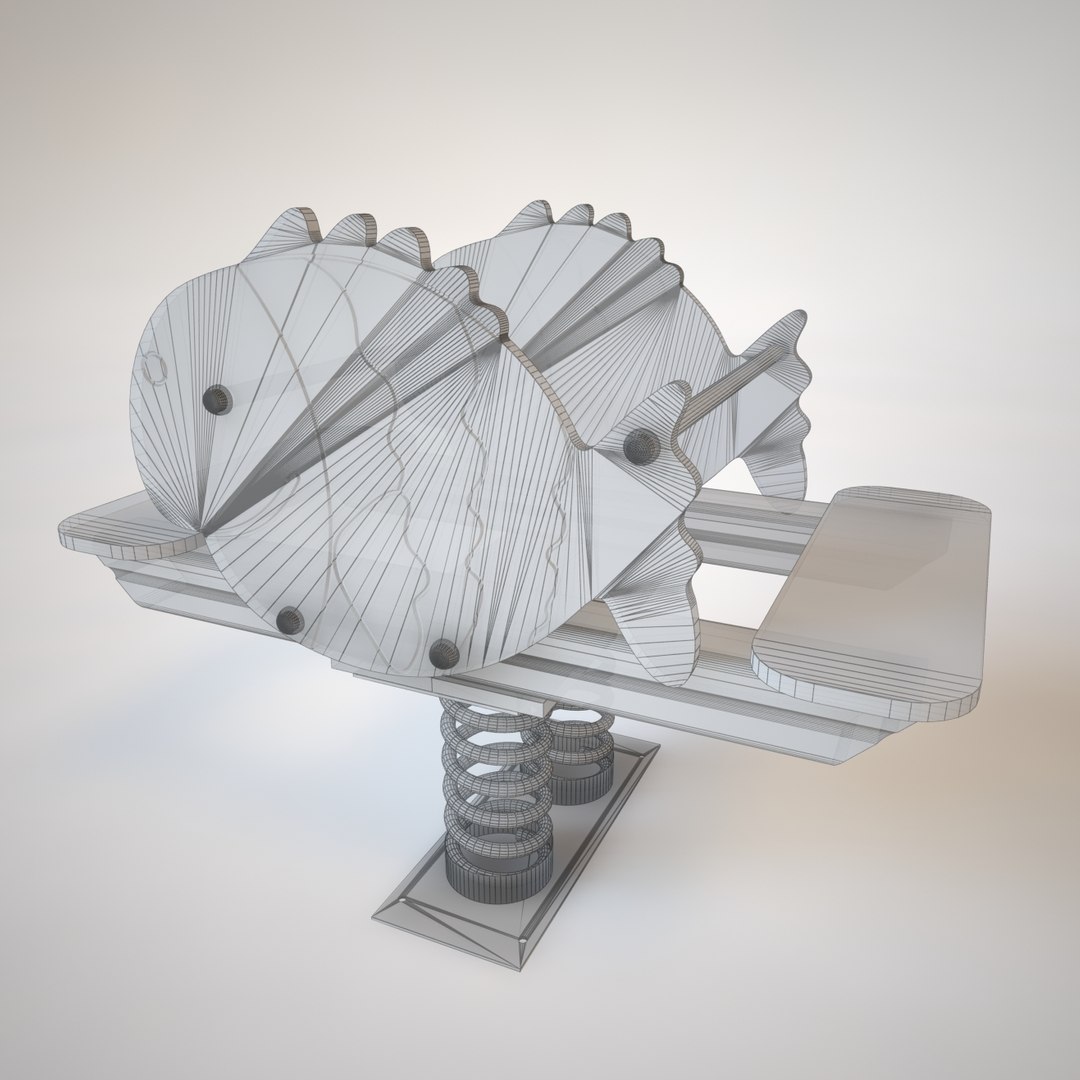 3D playground spring fish model - TurboSquid 1224665