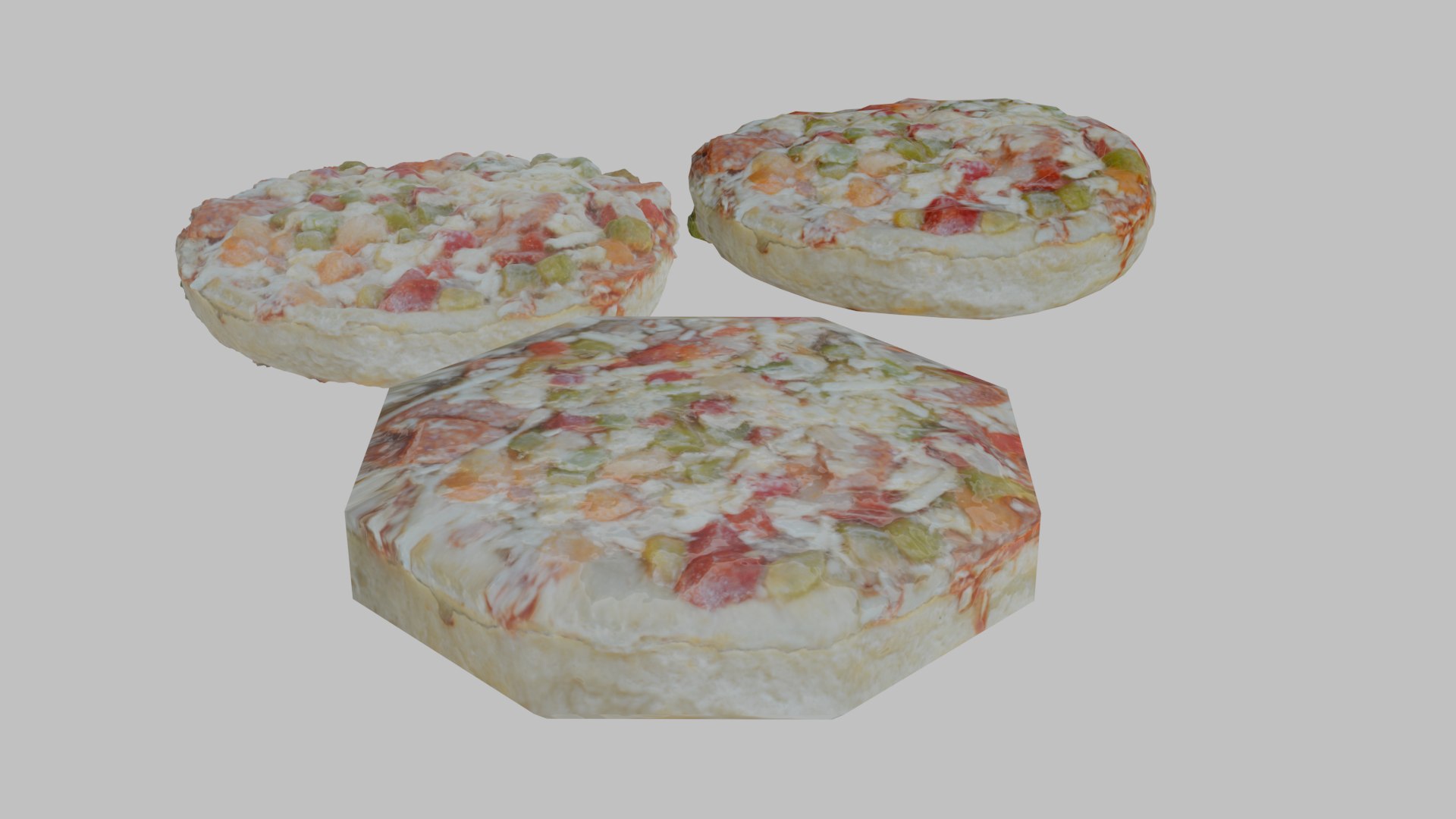 3D Photogrammetry Frozen Pizza LOD Set - TurboSquid 2005380