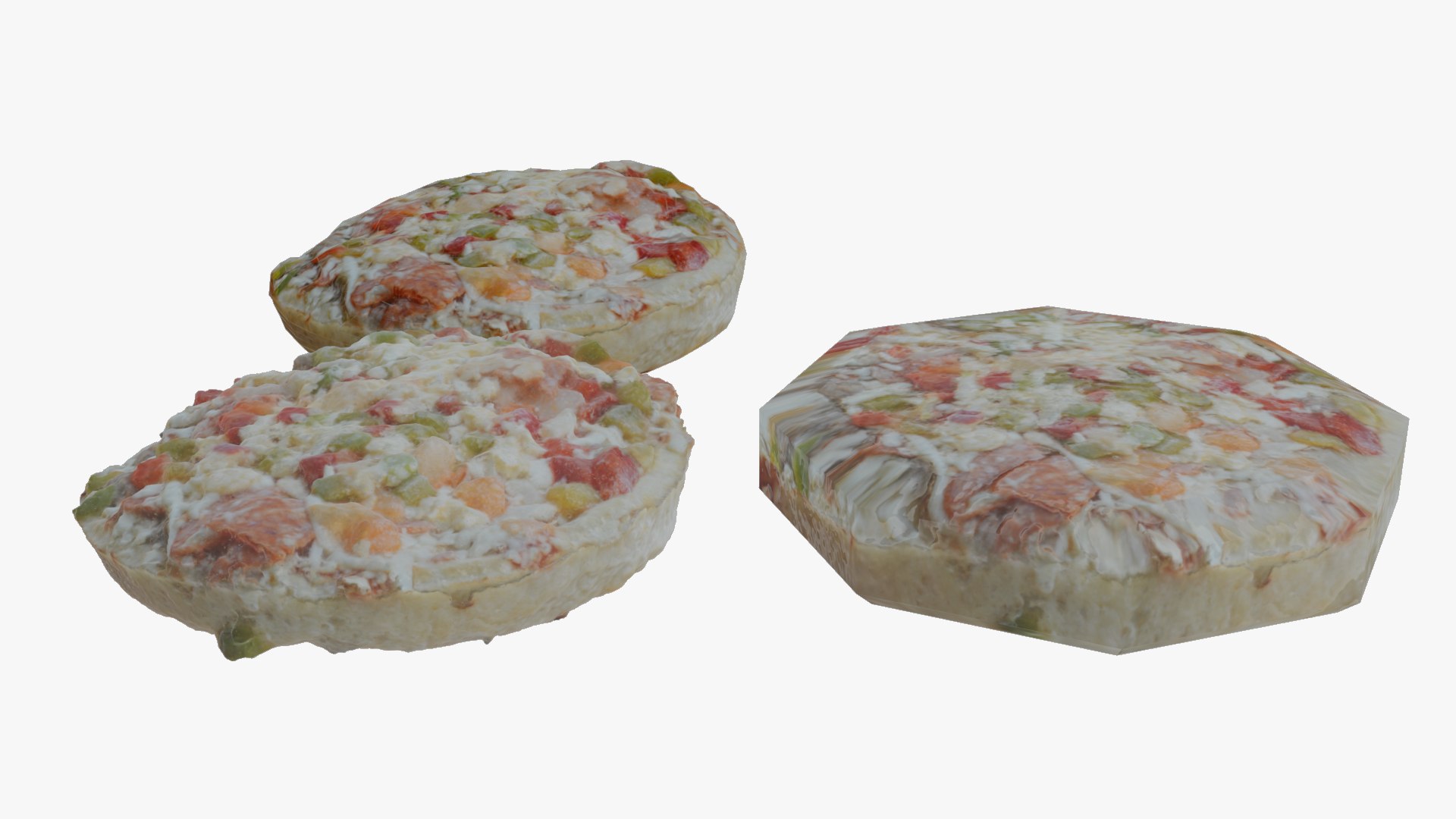 3D Photogrammetry Frozen Pizza LOD Set - TurboSquid 2005380