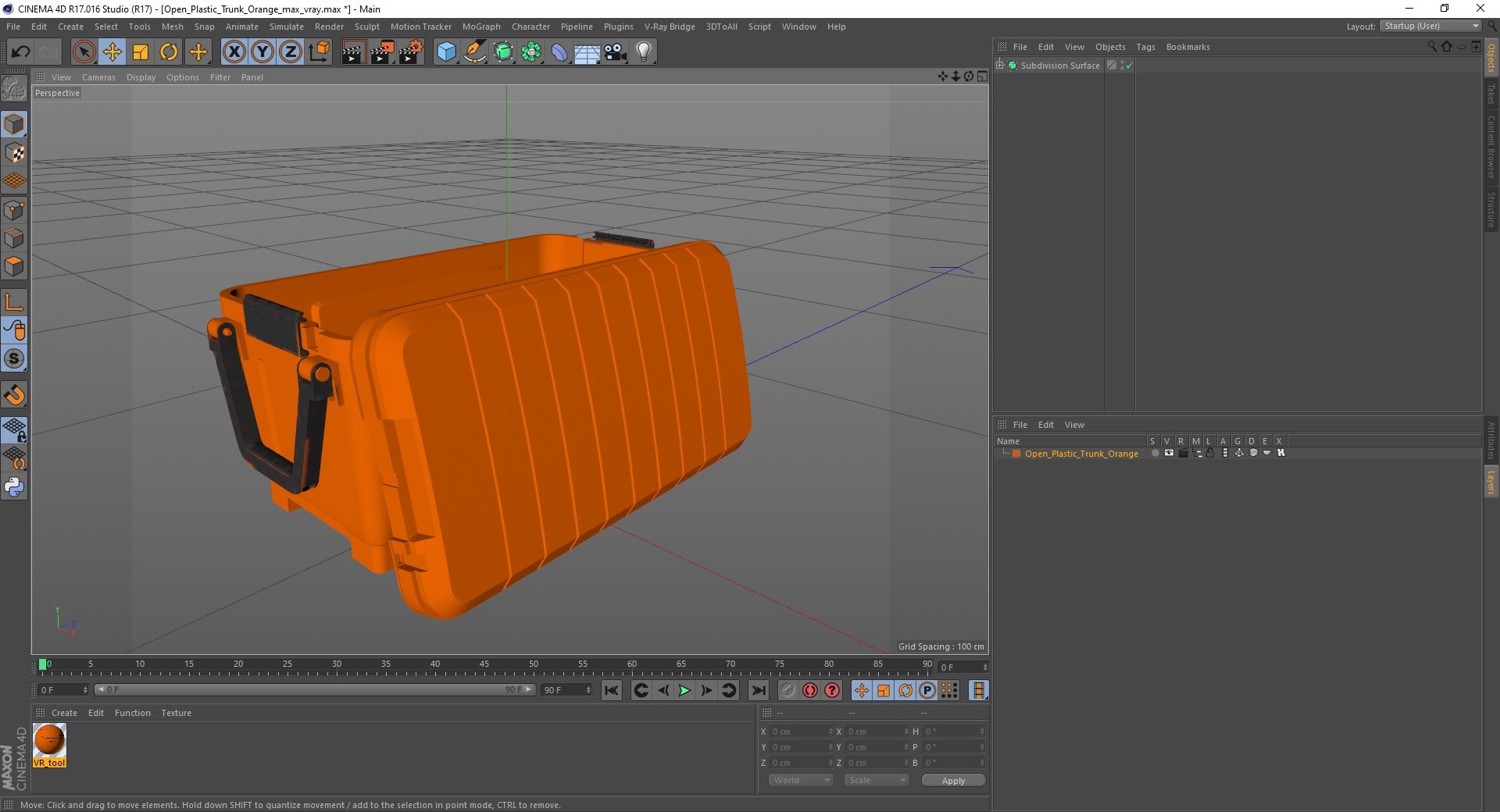 3D Open Plastic Trunk Orange - TurboSquid 2237848
