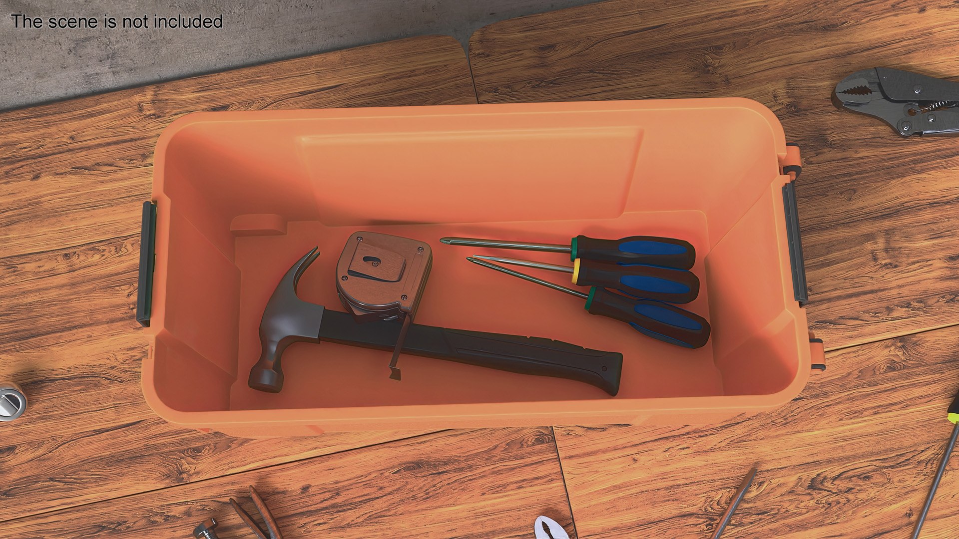 3D Open Plastic Trunk Orange - TurboSquid 2237848