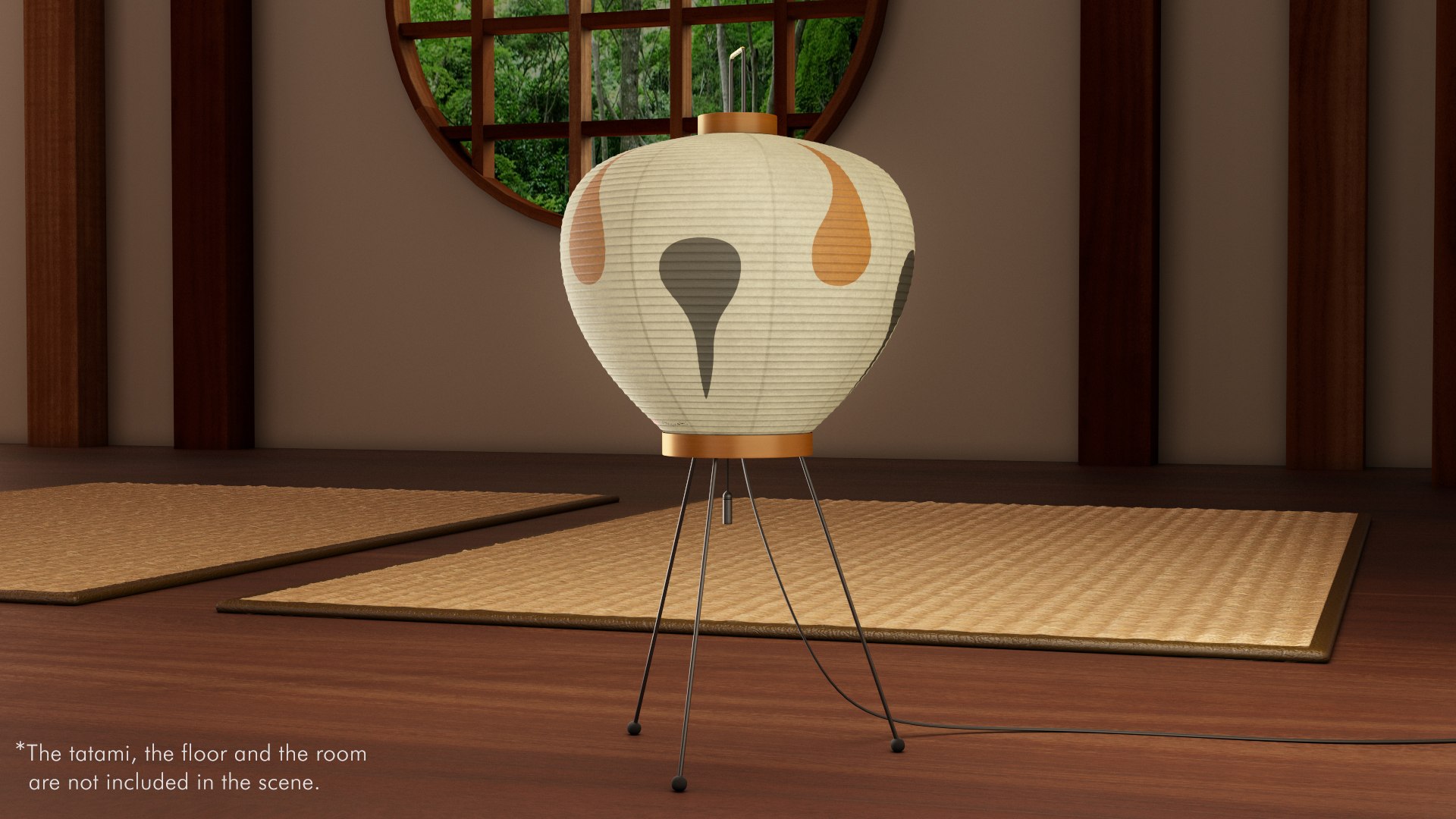 AKARI 3A-3AD Lamps By Isamu Noguchi Model - TurboSquid 1725221