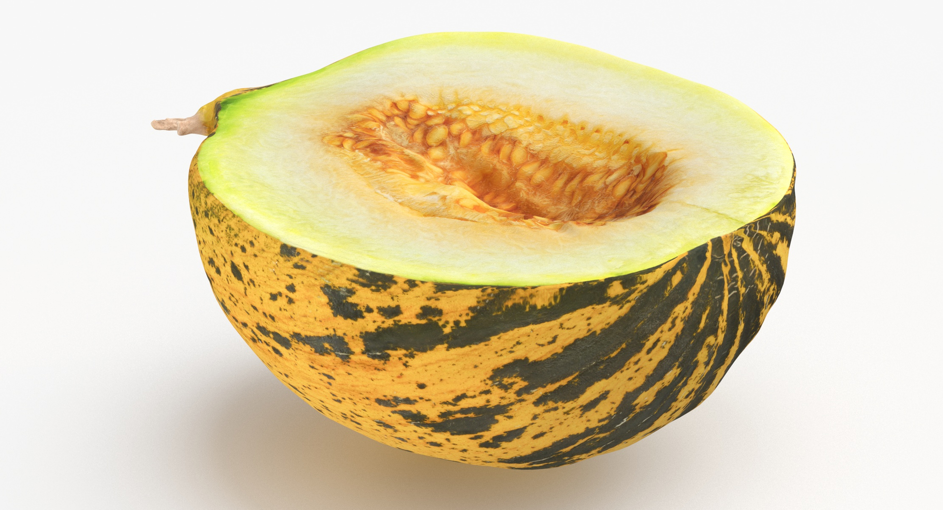 3D Model Turkish Melon 01 Half - TurboSquid 1967268