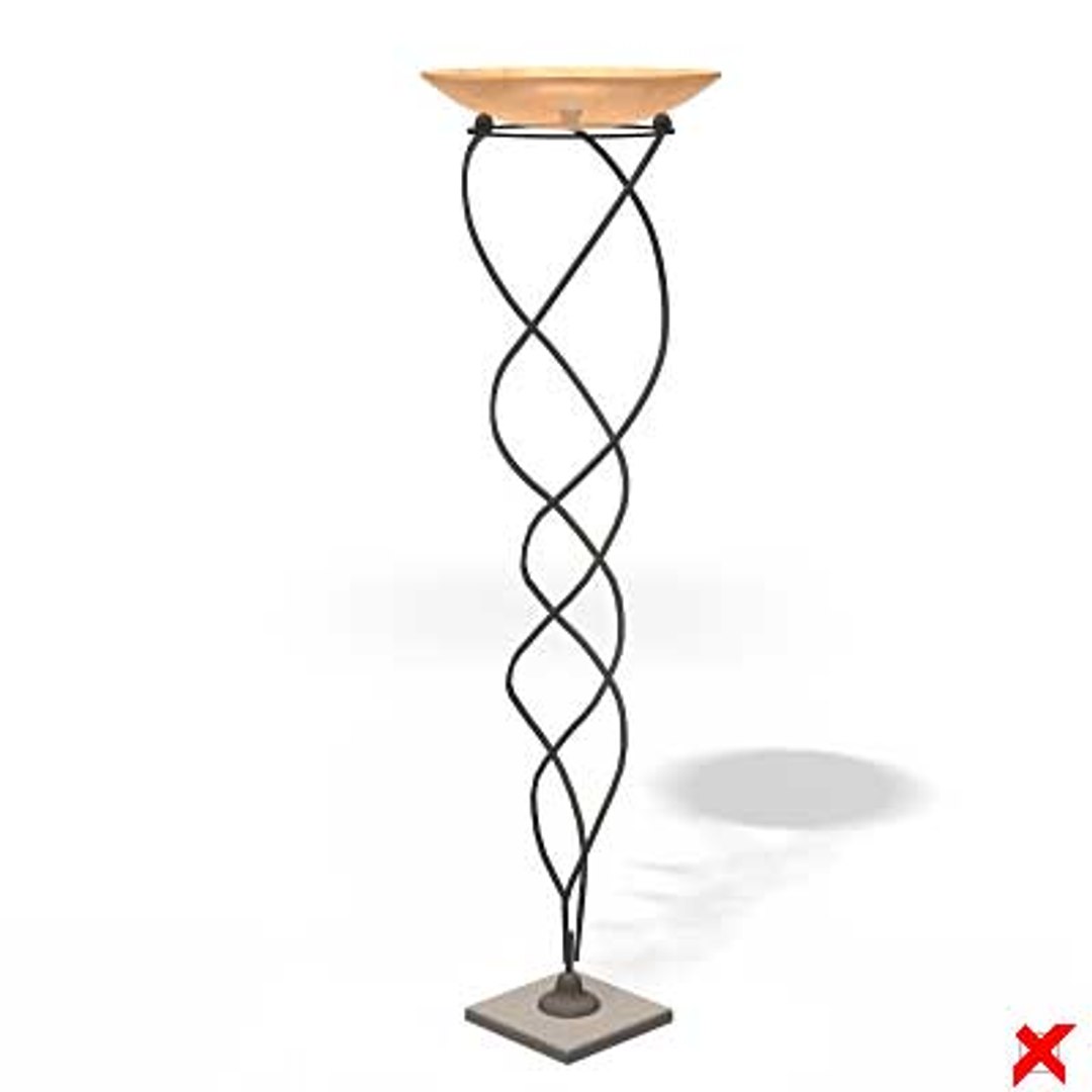 3d lamp standing model
