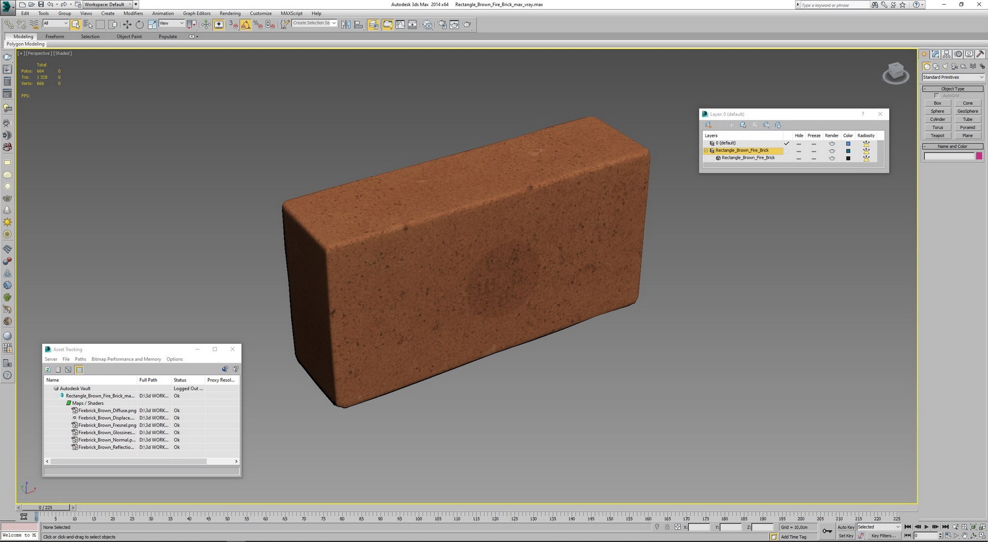 Rectangle Brown Fire Brick 3D model - TurboSquid 1965731