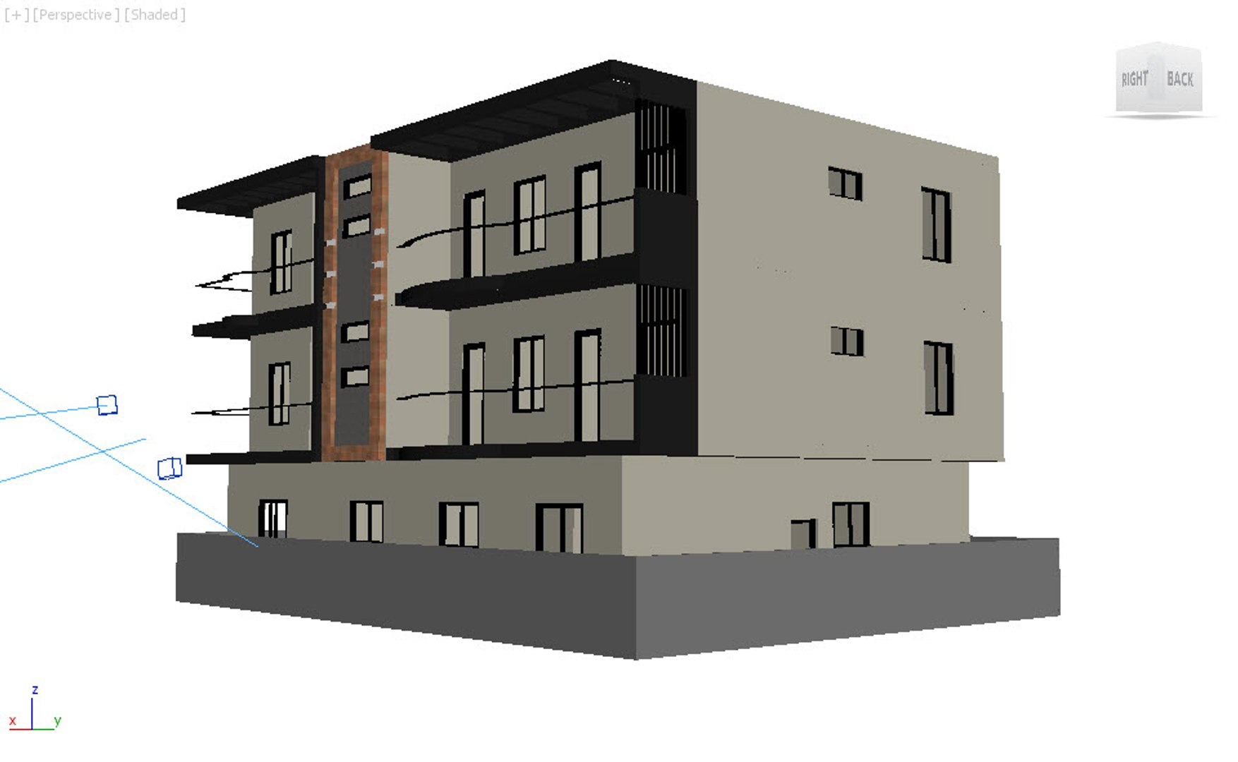 3D 3 Story Apartment Building Model - TurboSquid 1251317