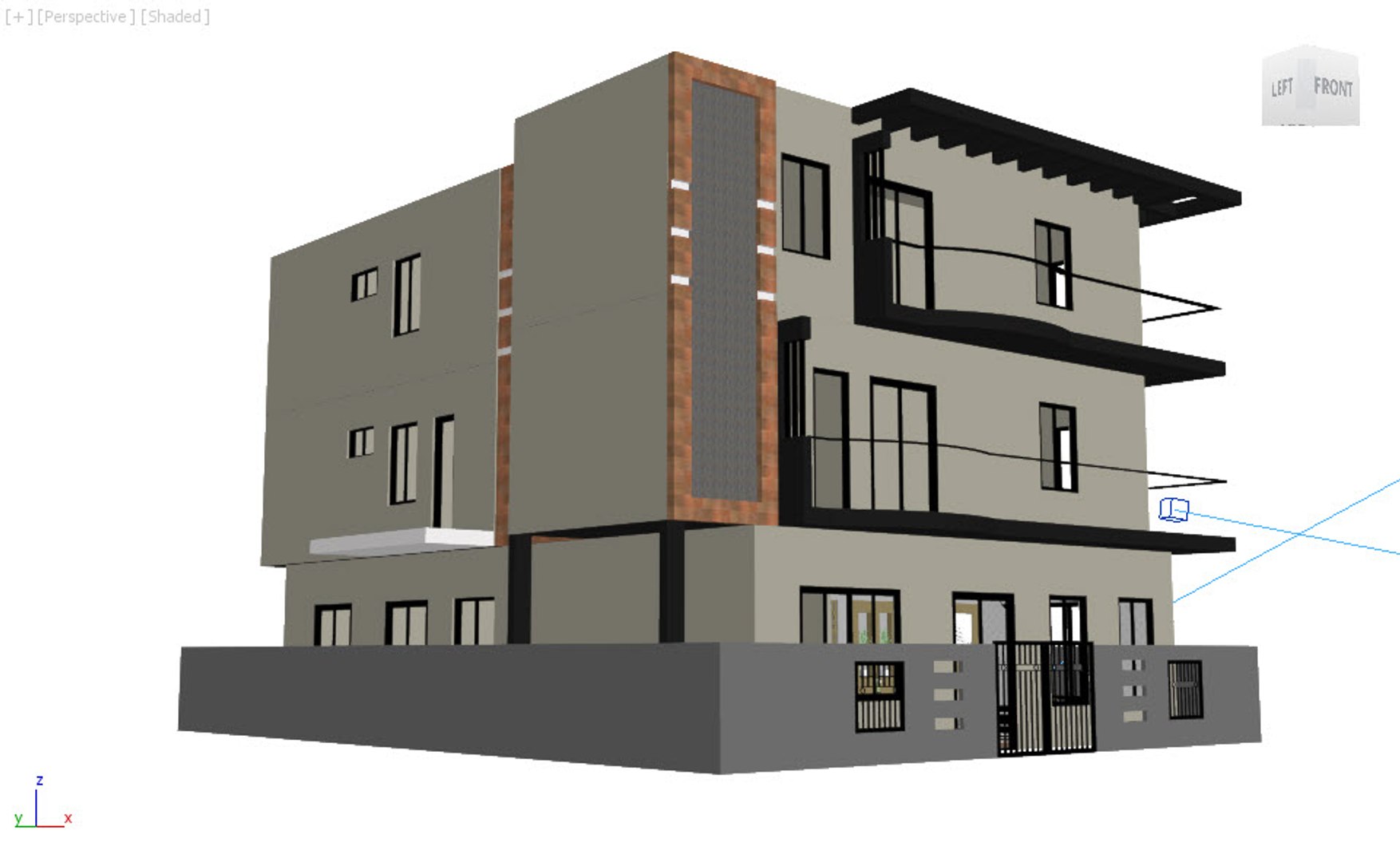 3D 3 Story Apartment Building Model - TurboSquid 1251317