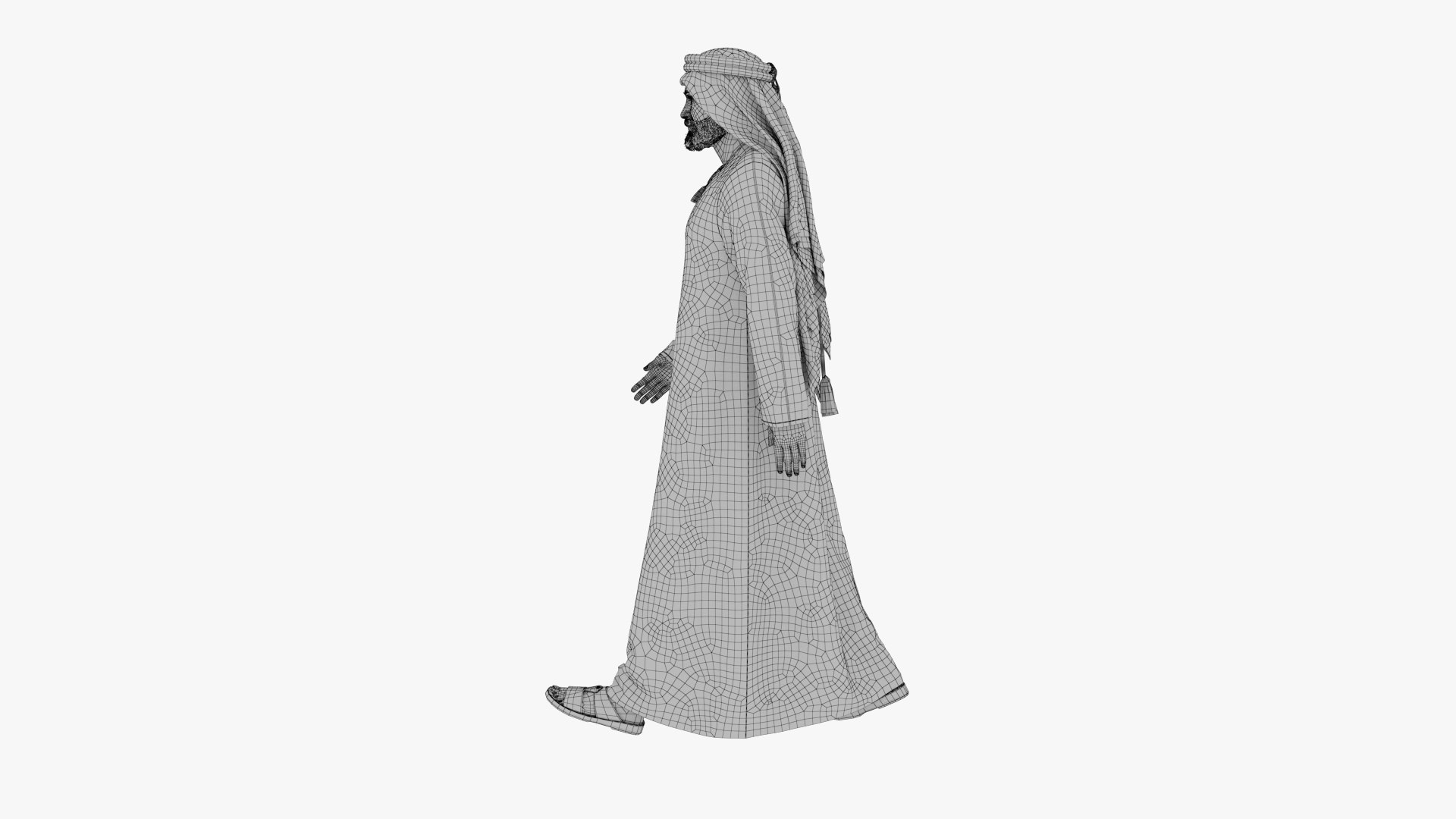 Arabic Omani Traditional Man Walking Model - TurboSquid 2412782