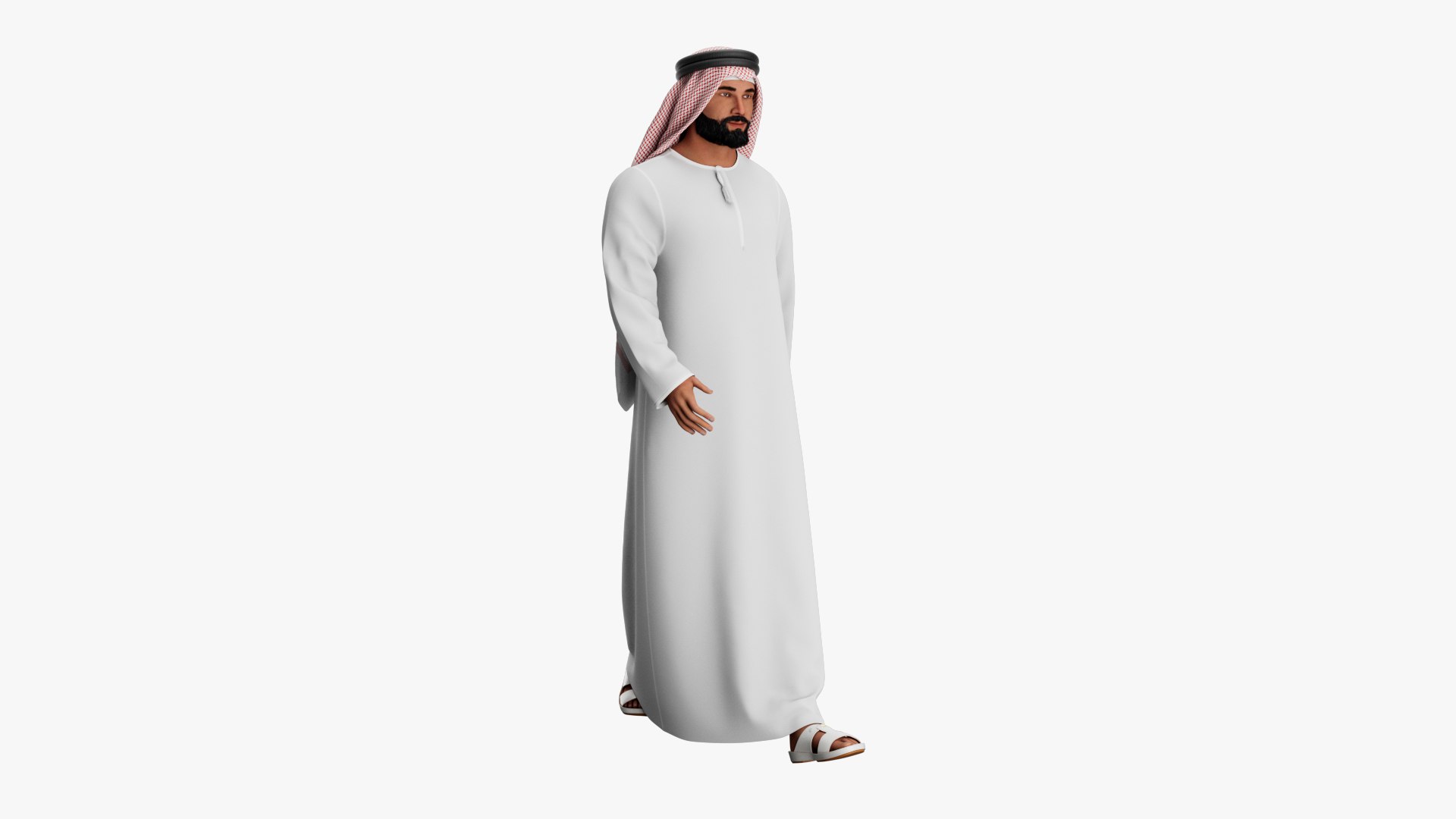 Arabic Omani Traditional Man Walking Model - TurboSquid 2412782