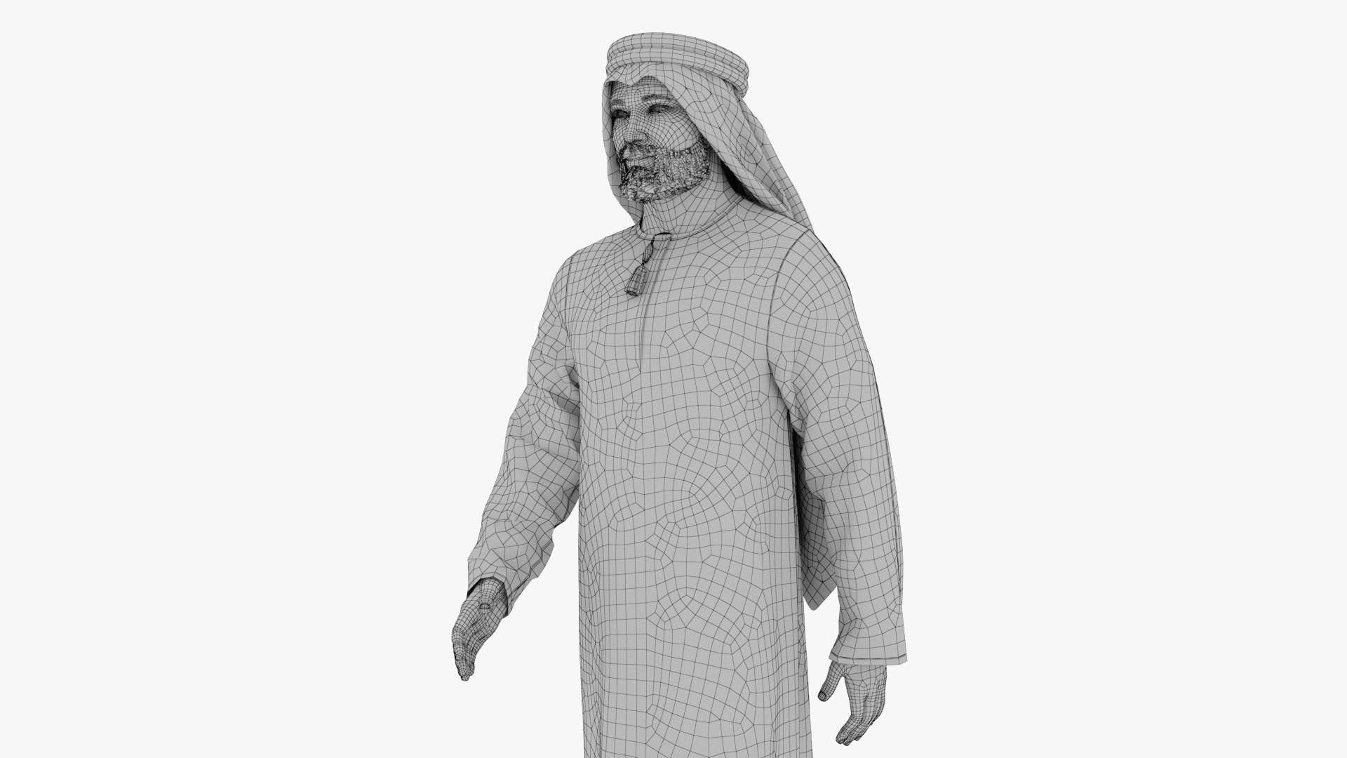 Arabic Omani Traditional Man Walking Model - TurboSquid 2412782