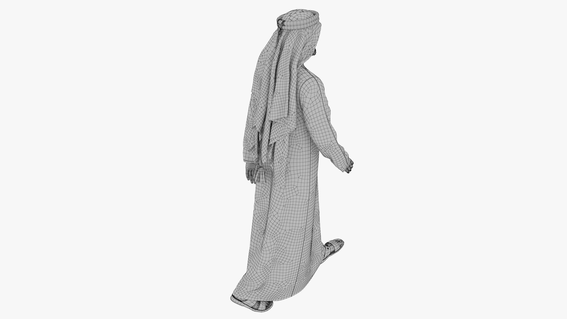 Arabic Omani Traditional Man Walking Model - TurboSquid 2412782