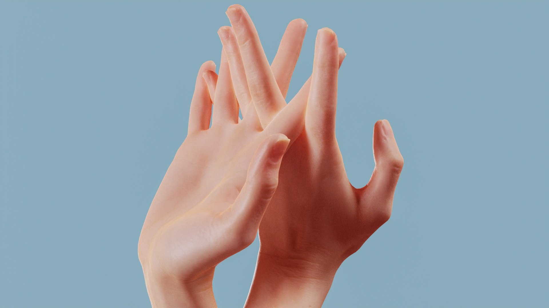 3D 19 Duo Female Hand Poses Model - TurboSquid 2200491