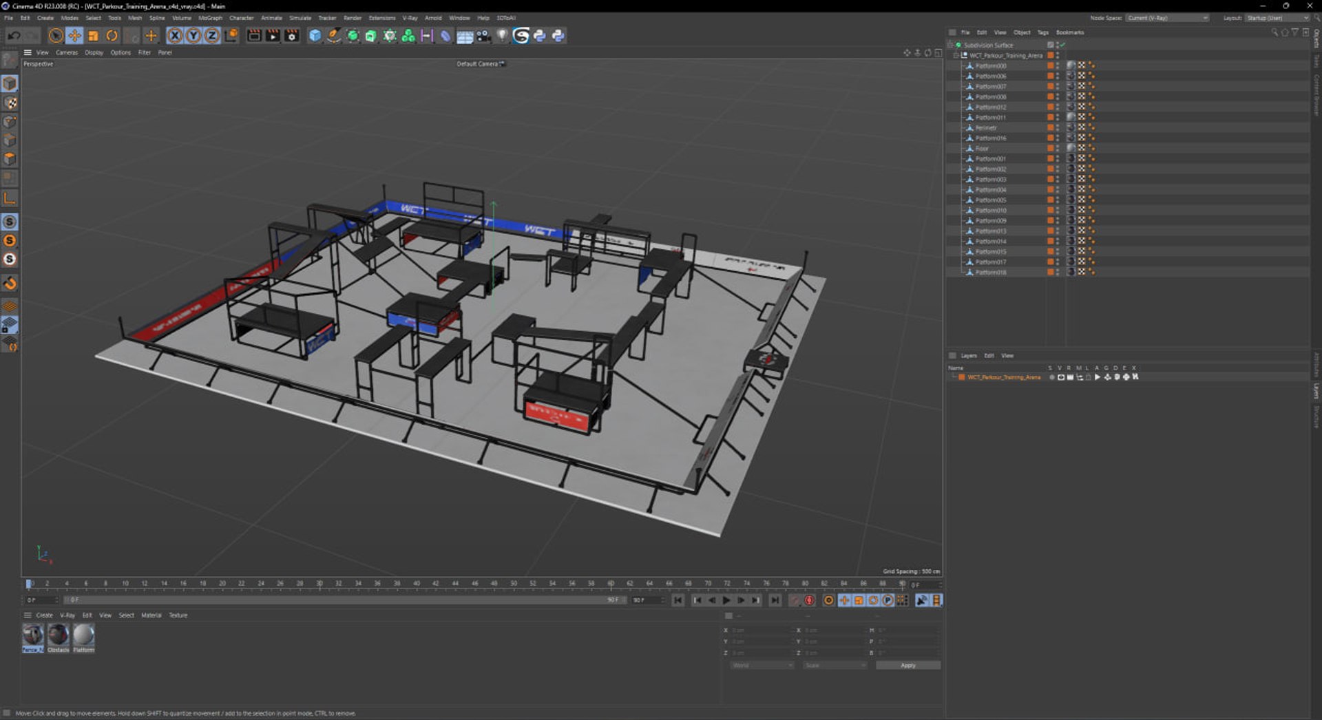 3D WCT Parkour Training Arena - TurboSquid 2370095