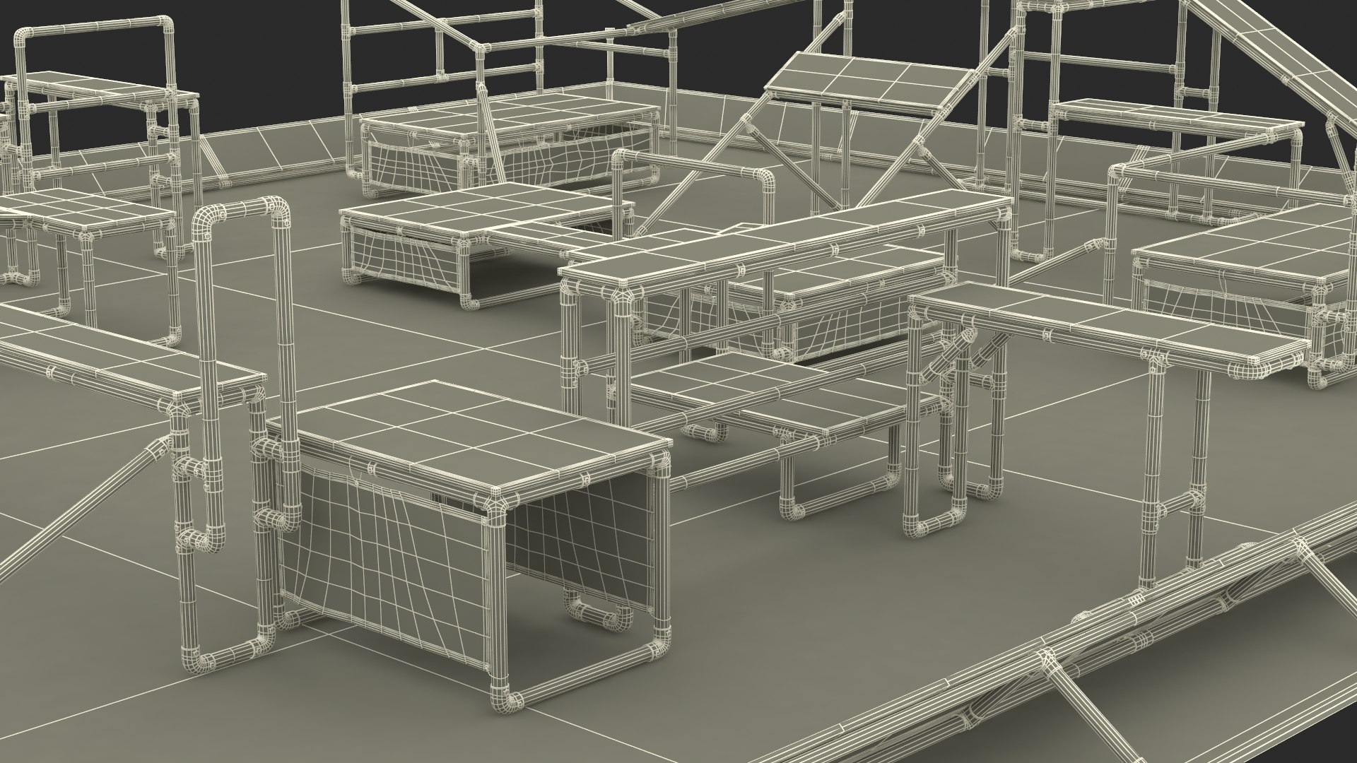 3D WCT Parkour Training Arena - TurboSquid 2370095