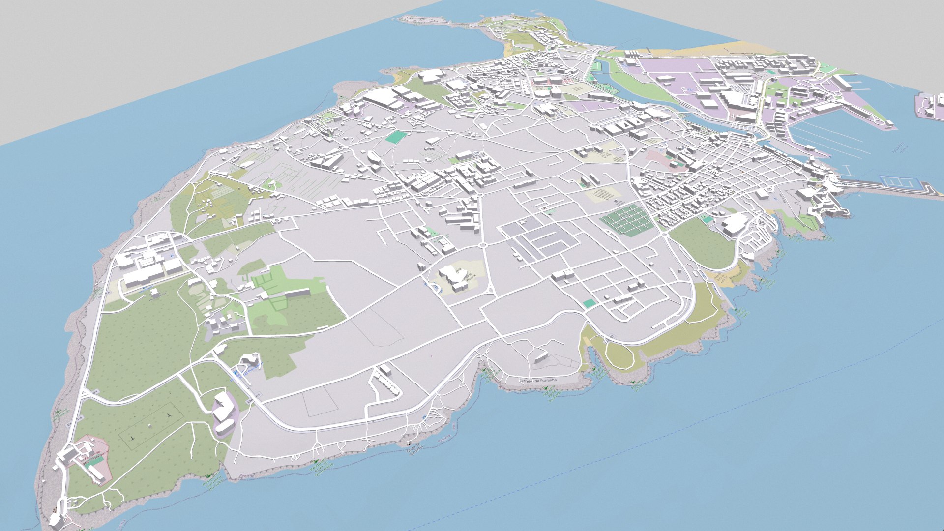 3D Cityscape Peniche Portugal - TurboSquid 2351329