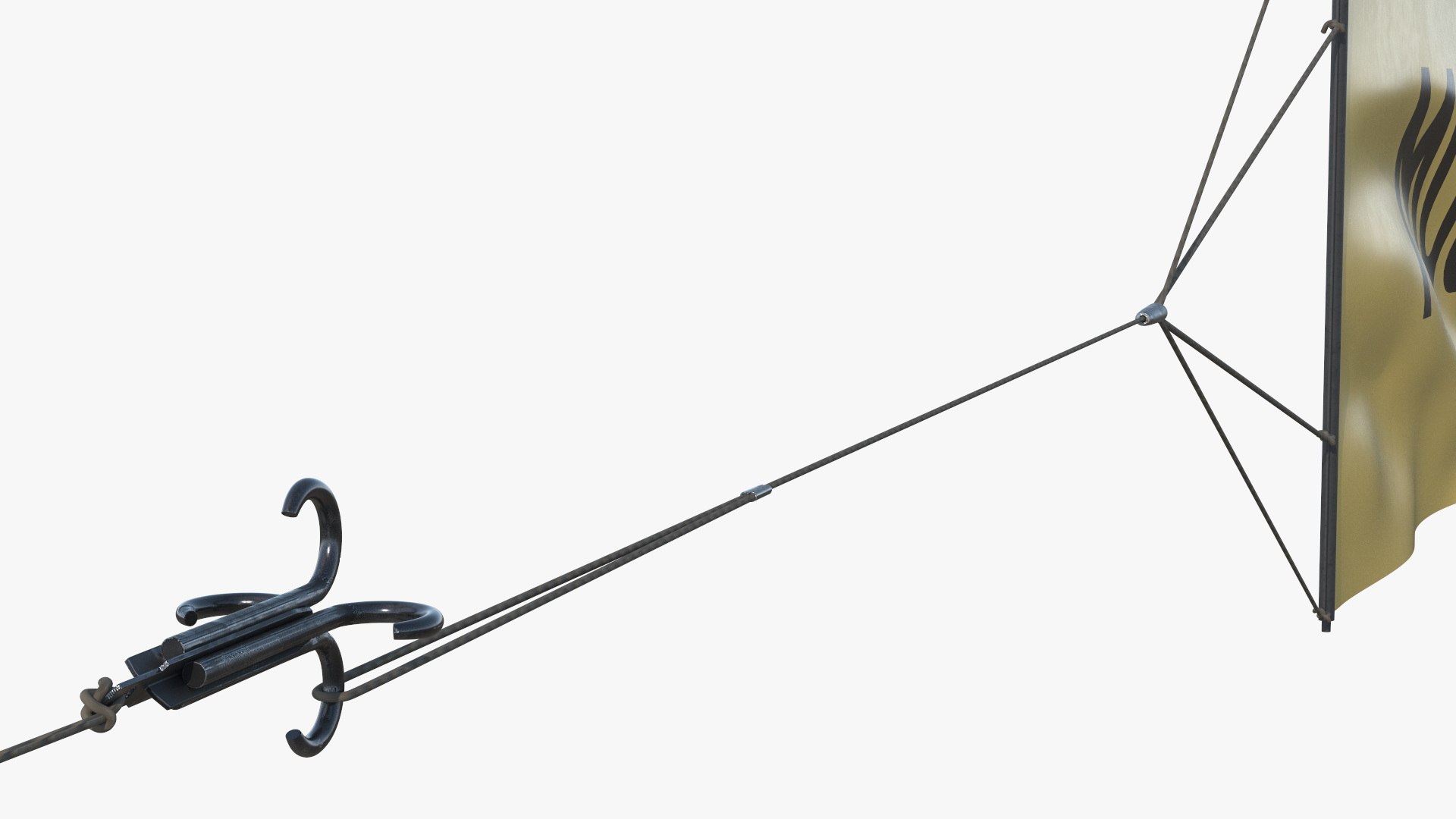 Yellow Big Aerial Banner Mockup 3D Model - TurboSquid 2344642