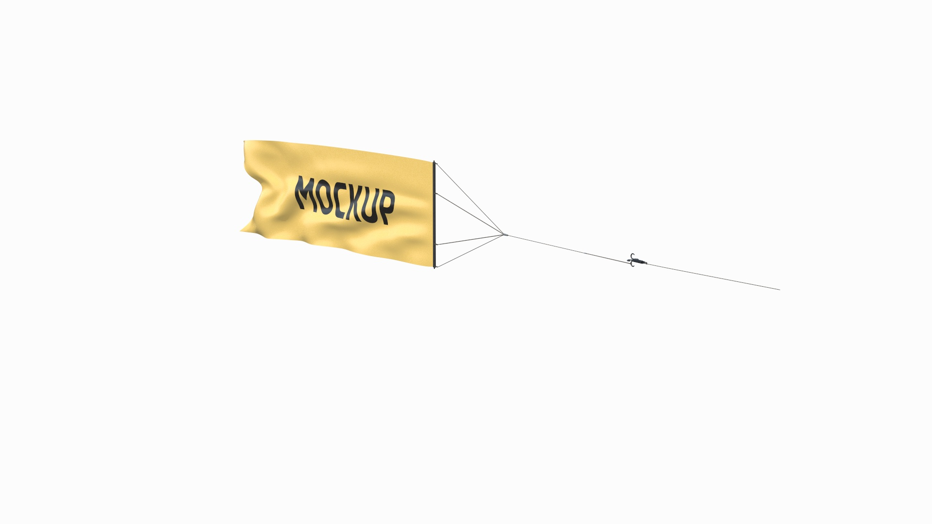 Yellow Big Aerial Banner Mockup 3D Model - TurboSquid 2344642