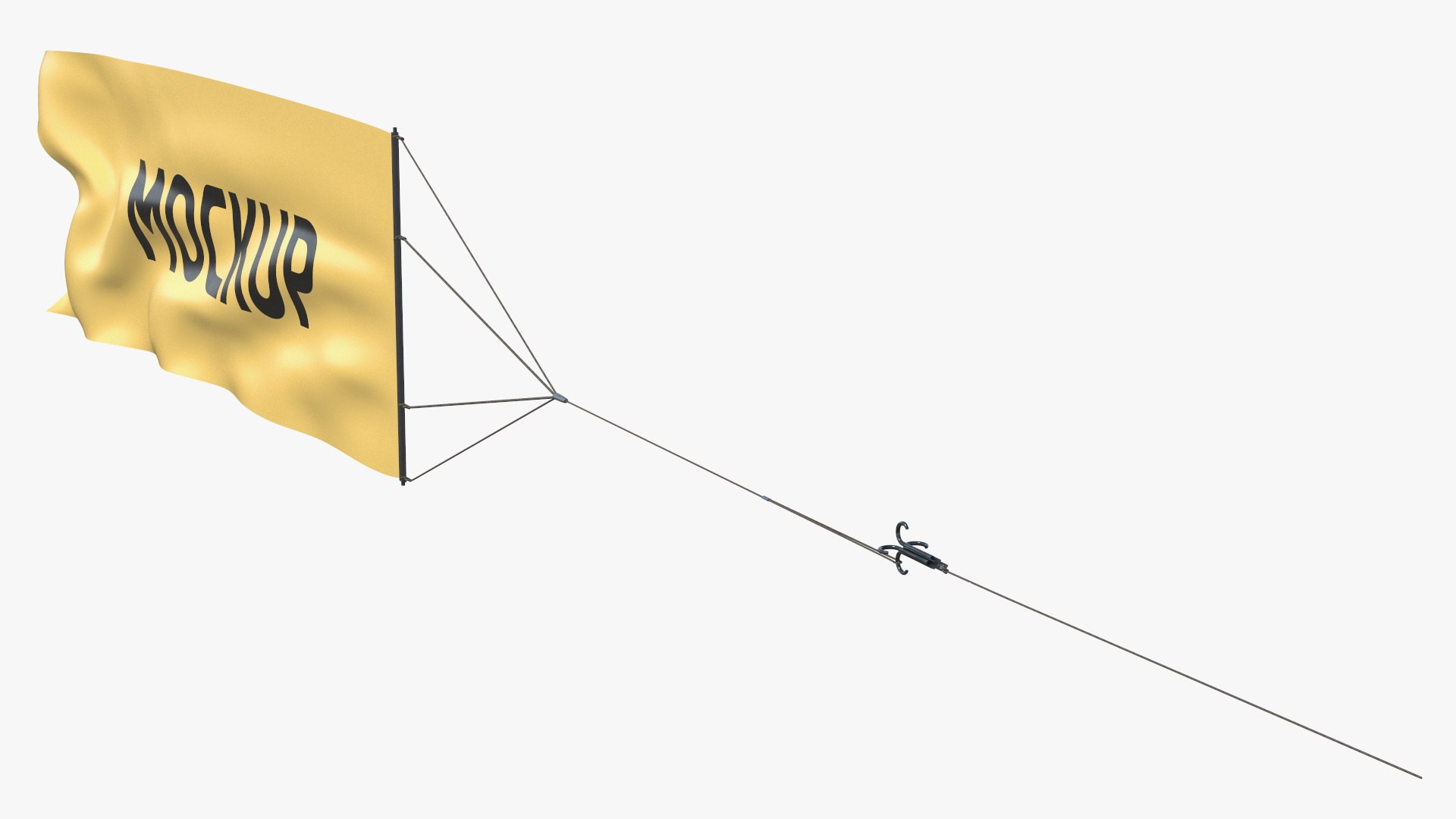 Yellow Big Aerial Banner Mockup 3D Model - TurboSquid 2344642