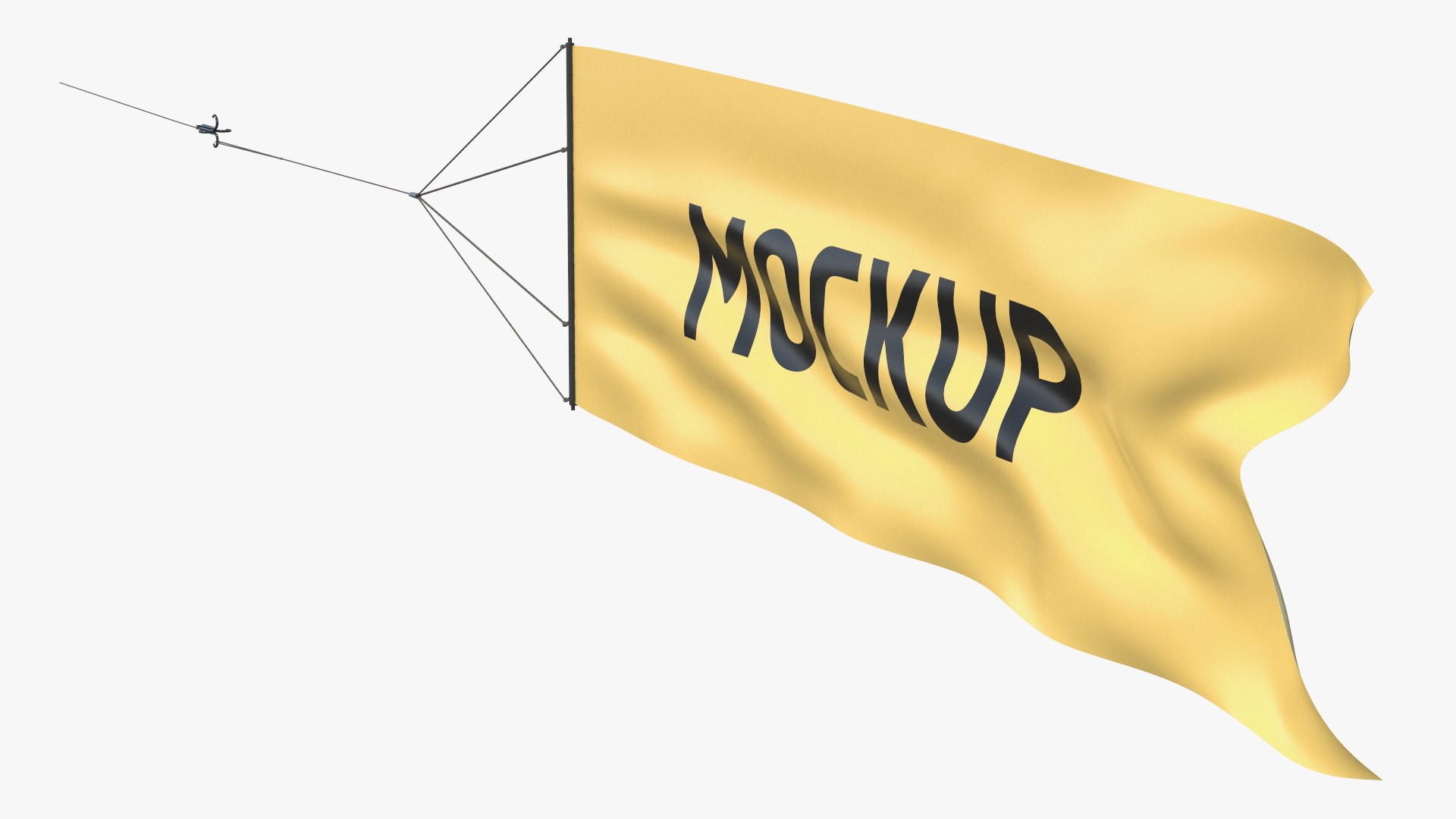 Yellow Big Aerial Banner Mockup 3D Model - TurboSquid 2344642