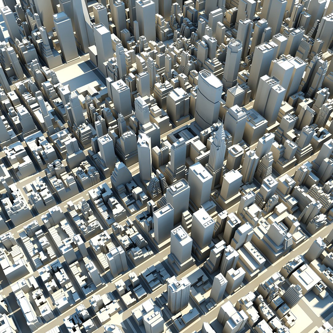 new york manhattan block 3d model