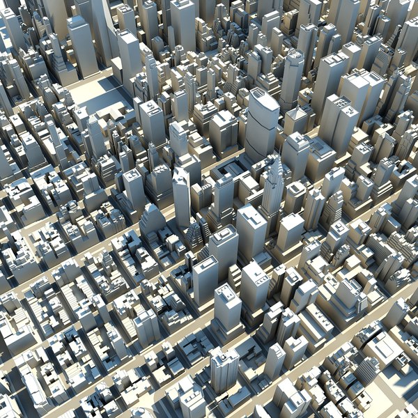 new york manhattan block 3d model