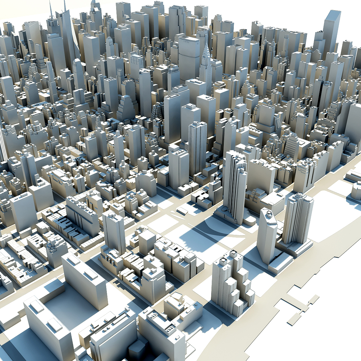 new york manhattan block 3d model