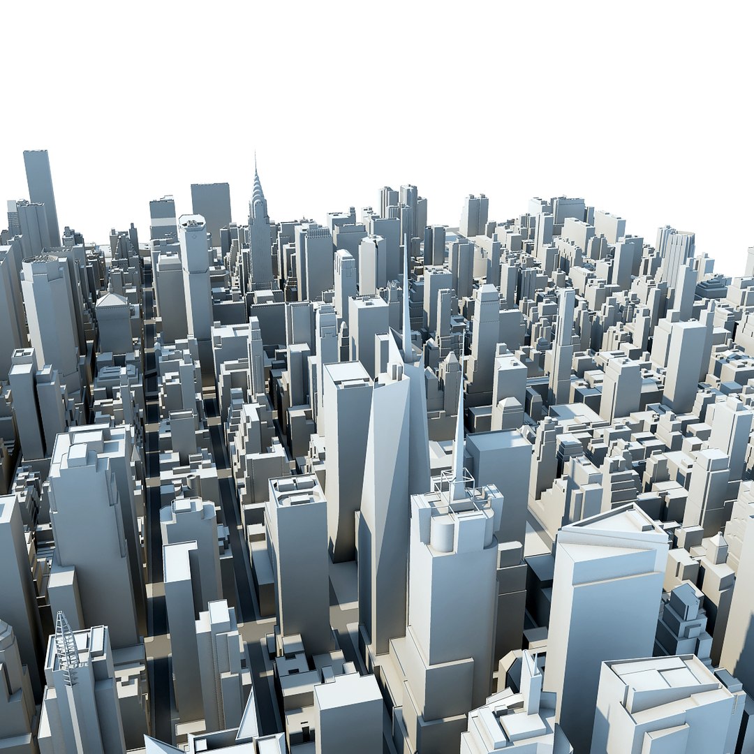 new york manhattan block 3d model