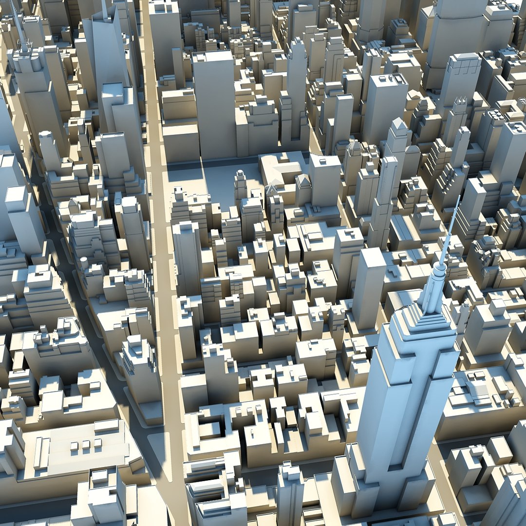 new york manhattan block 3d model
