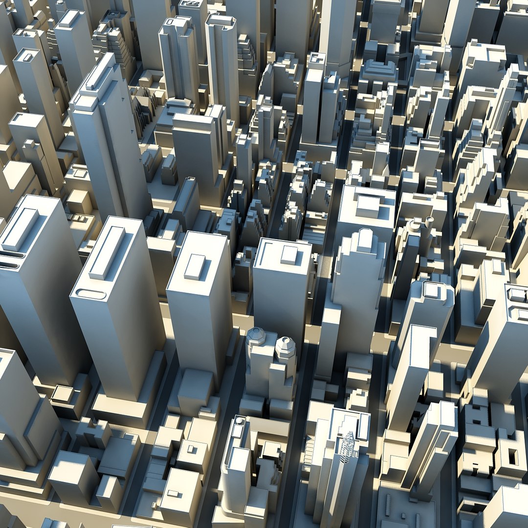 new york manhattan block 3d model