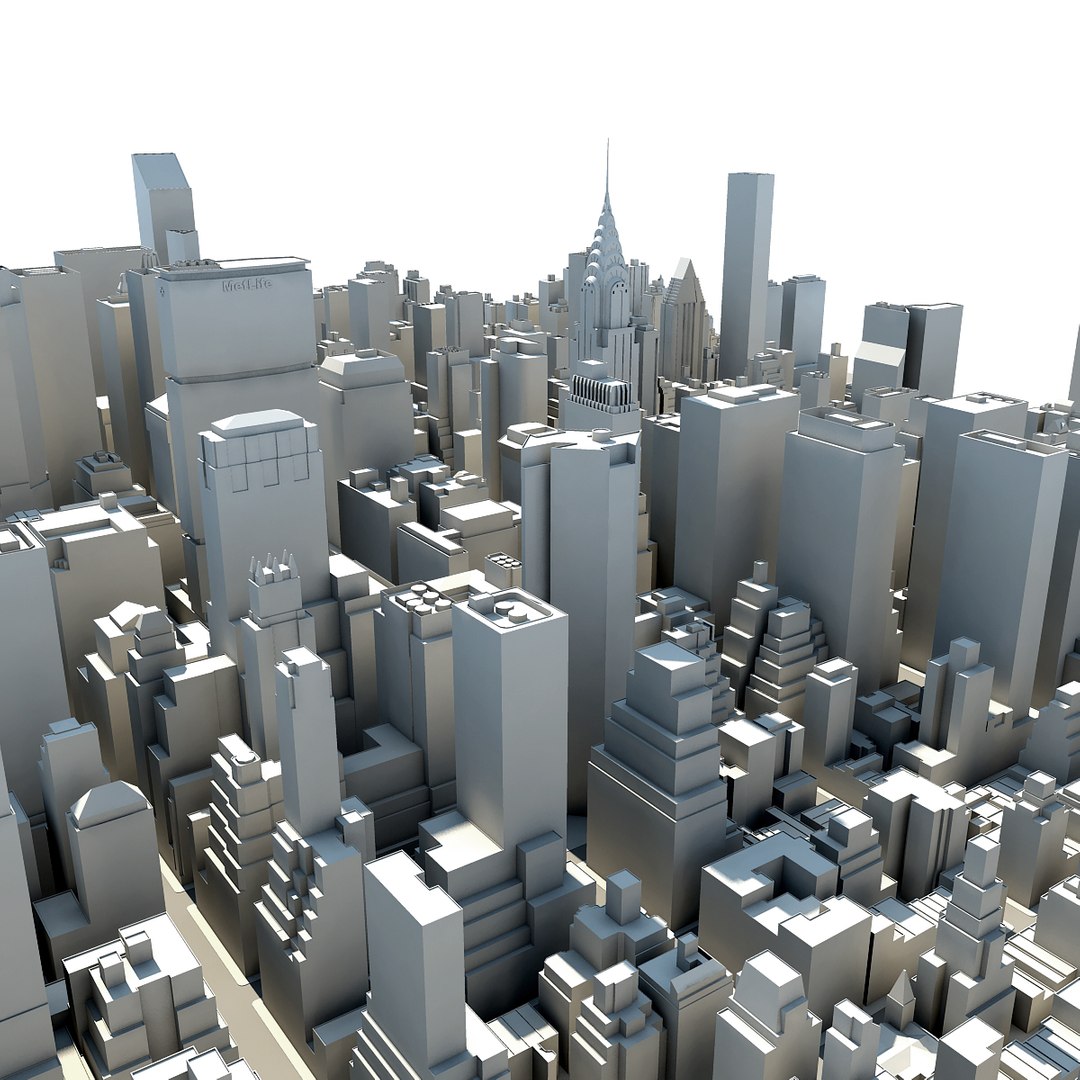 new york manhattan block 3d model