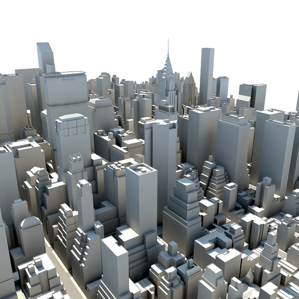 new york manhattan block 3d model