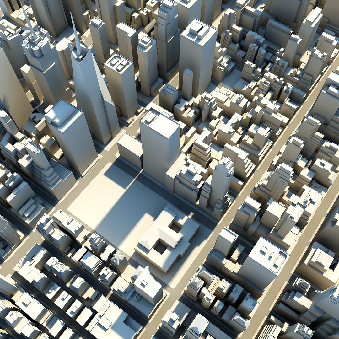 new york manhattan block 3d model